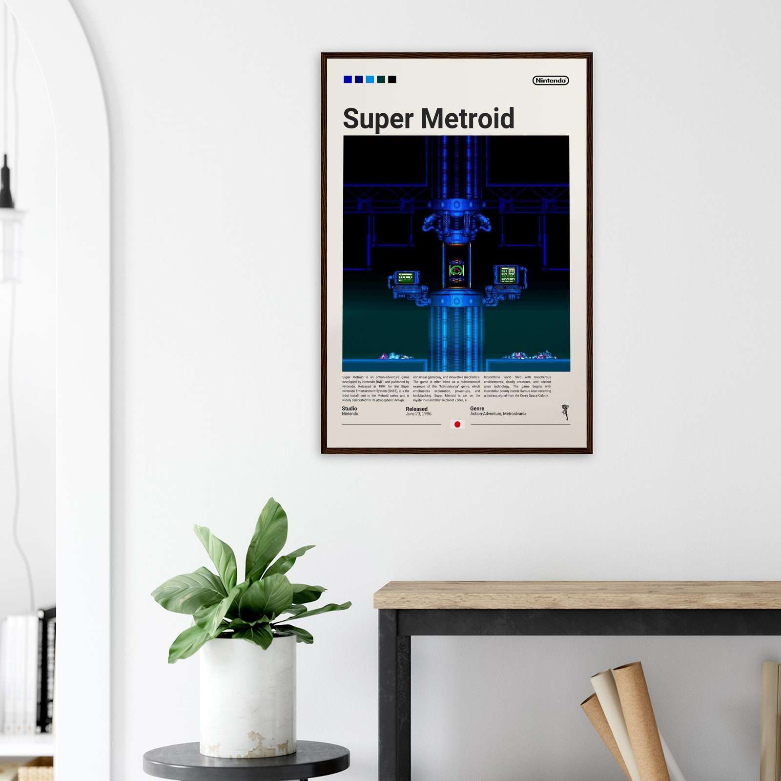 Super Metroid Poster, Super Metroid Game Poster, Video Game Poster ...
