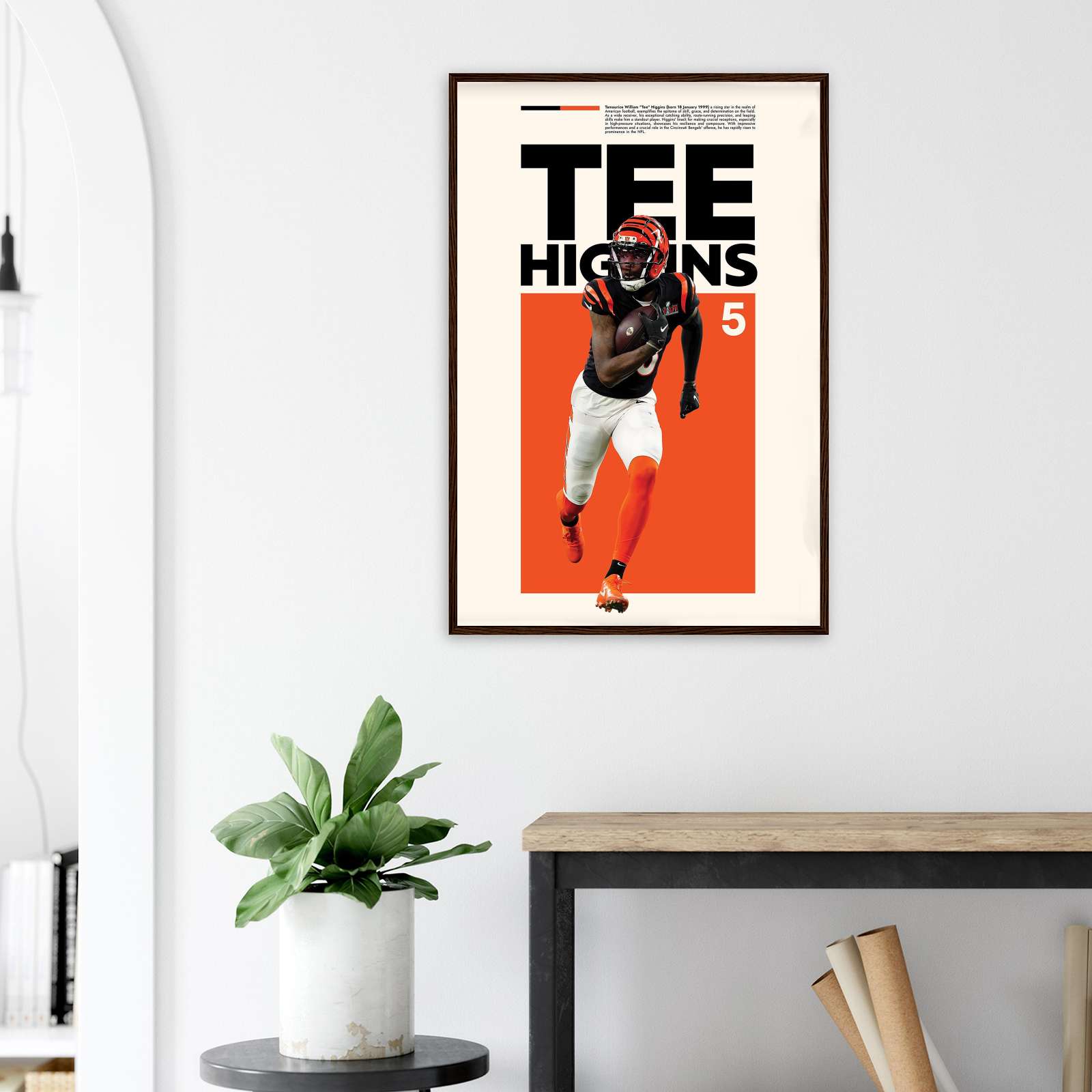 Tee Higgins Poster, Football Poster, Full-Size Poster, Ready to Hang ...
