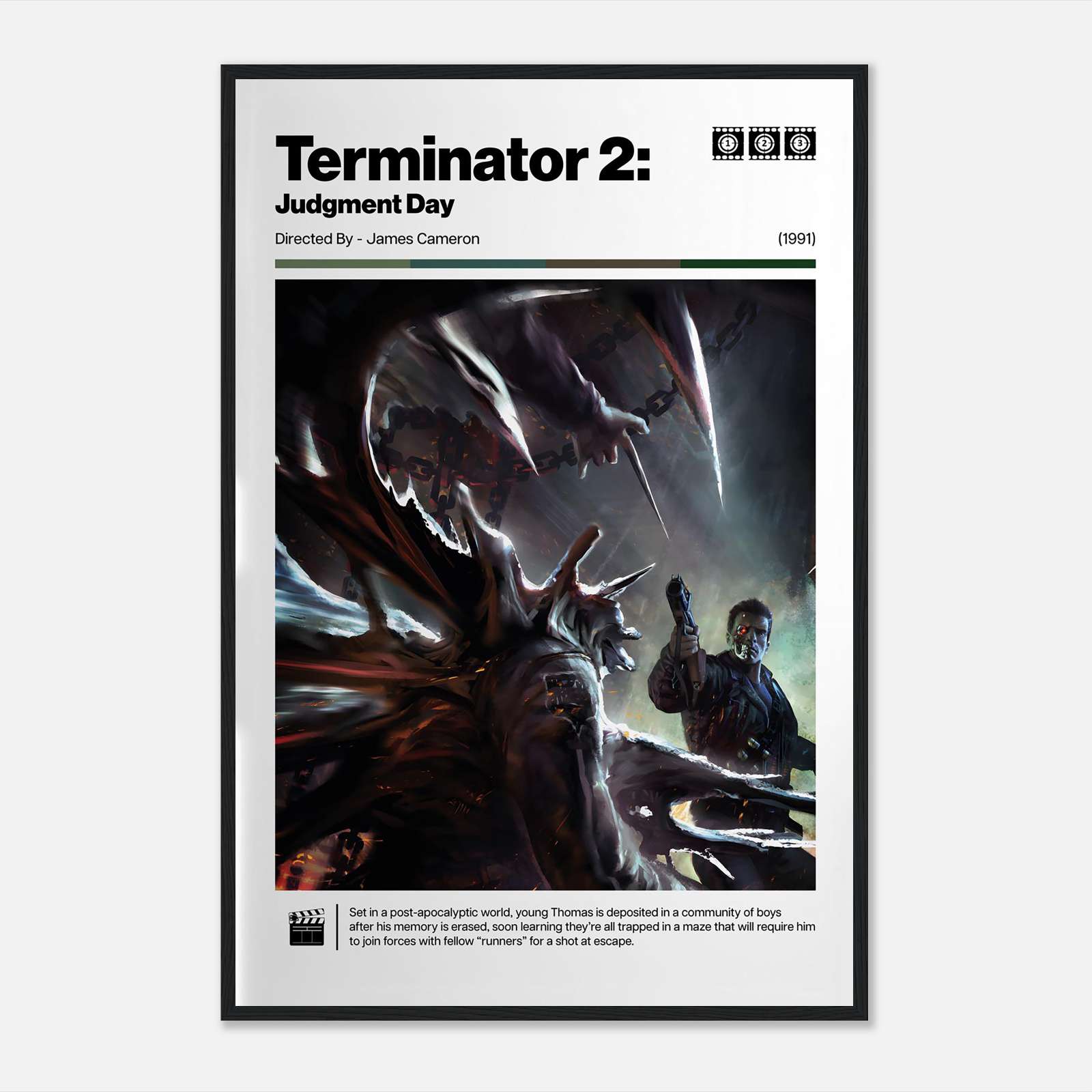 Terminator 2 Movie Poster, Classic Movie Poster, Full-Size Poster ...