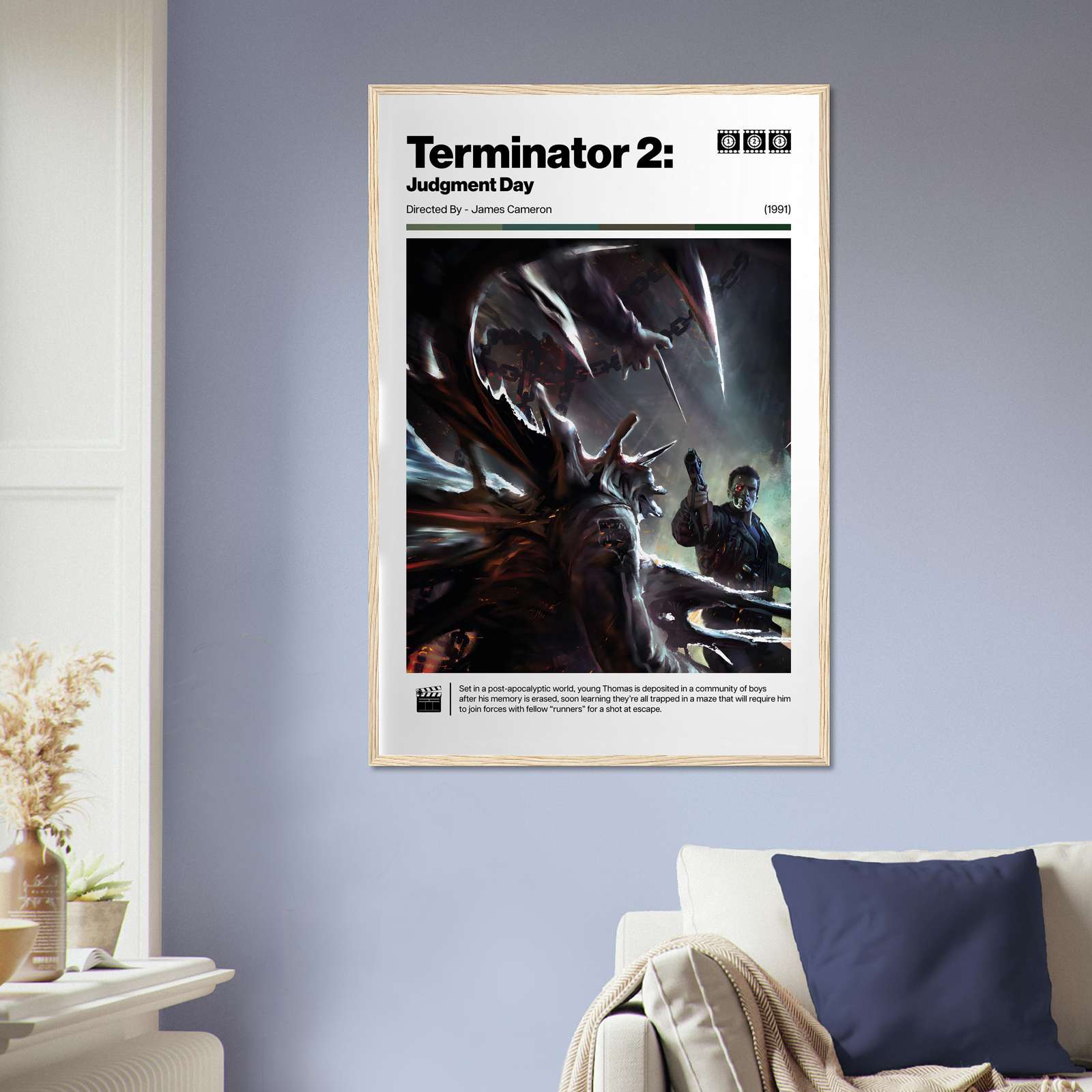 Terminator 2 Movie Poster, Classic Movie Poster, Full-Size Poster ...