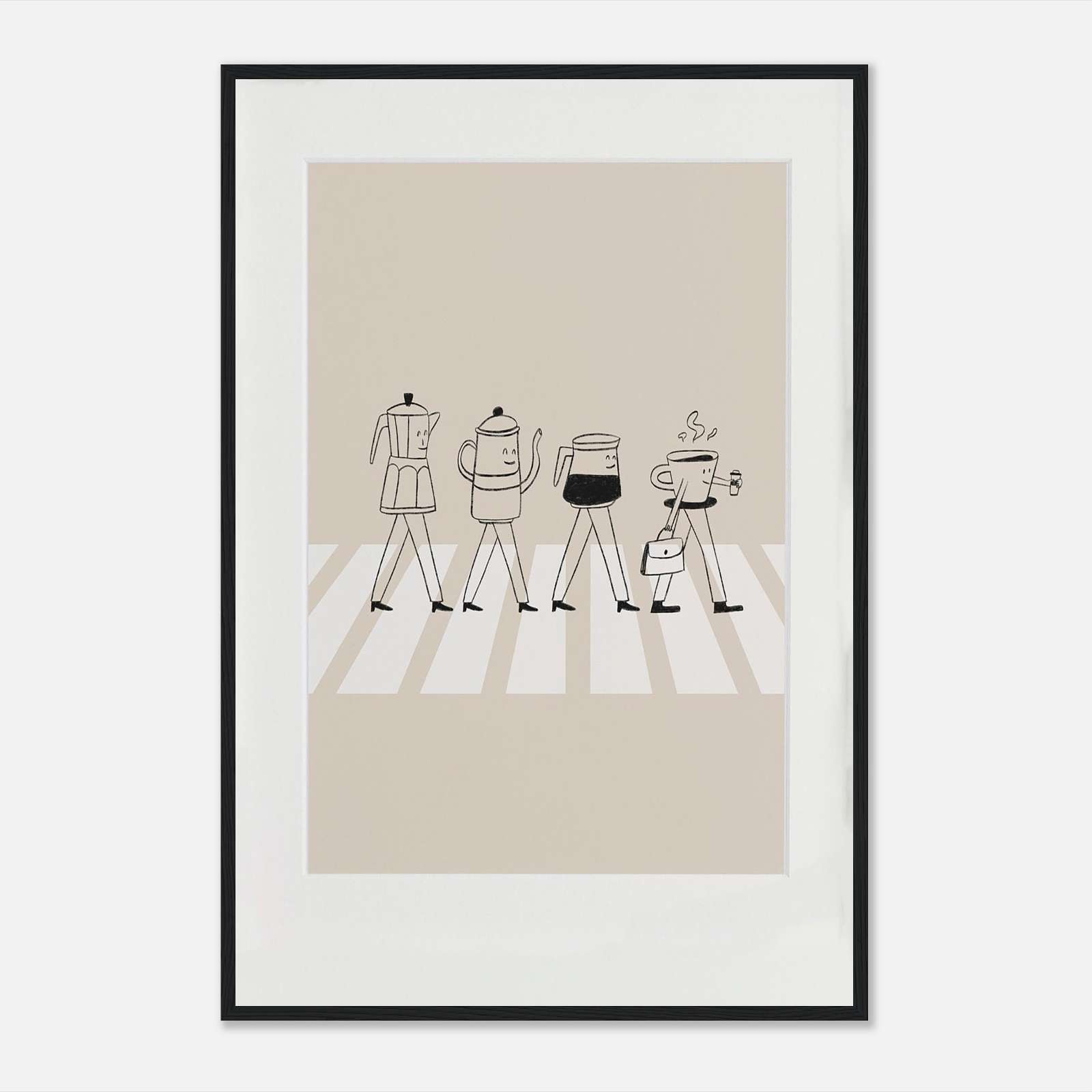 The Beatles Coffee Poster, Abbey Road Album Poster, Cafe Wall Decor ...
