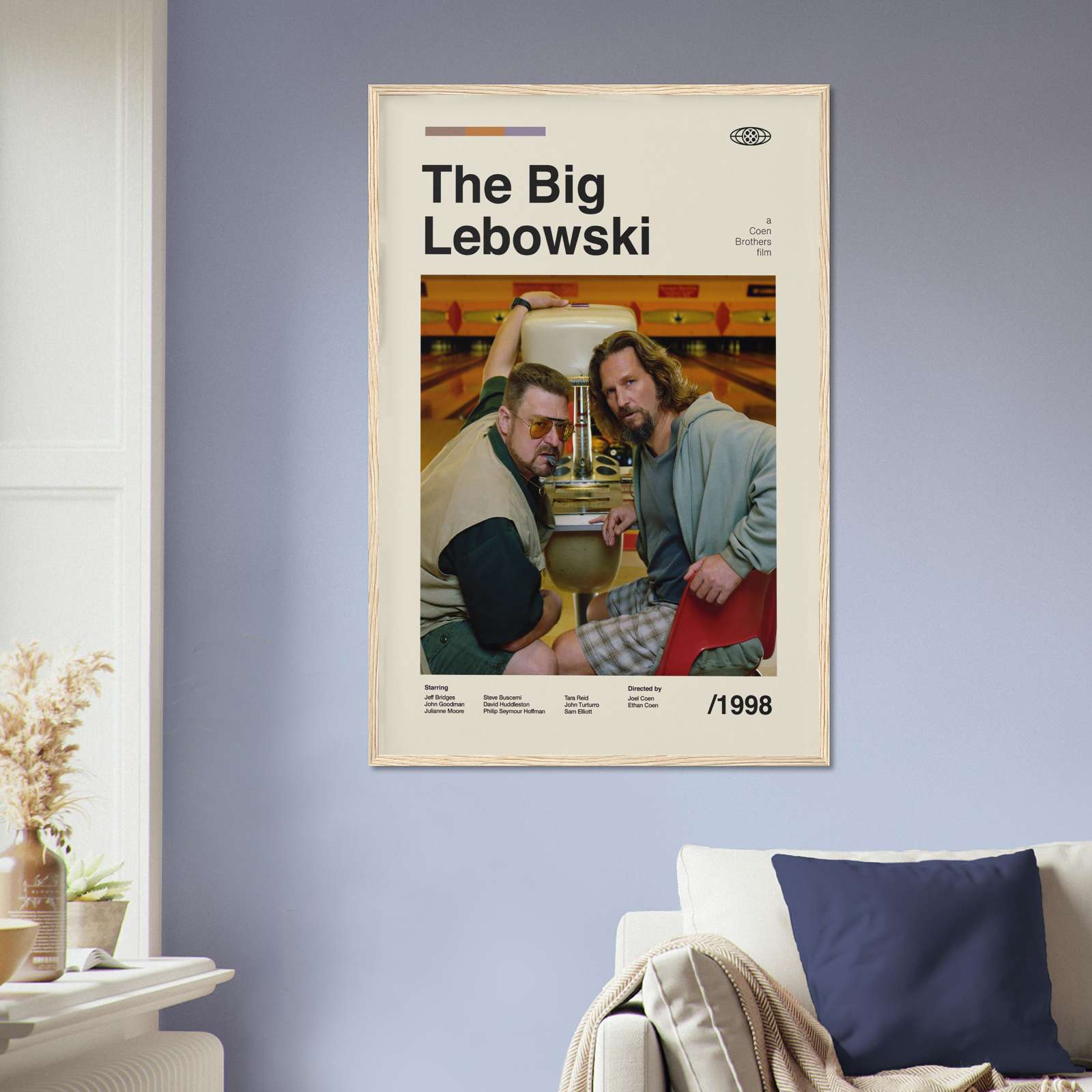 The Big Lebowski Movie Poster, Film Print, Mid Century, Movie Wall ...