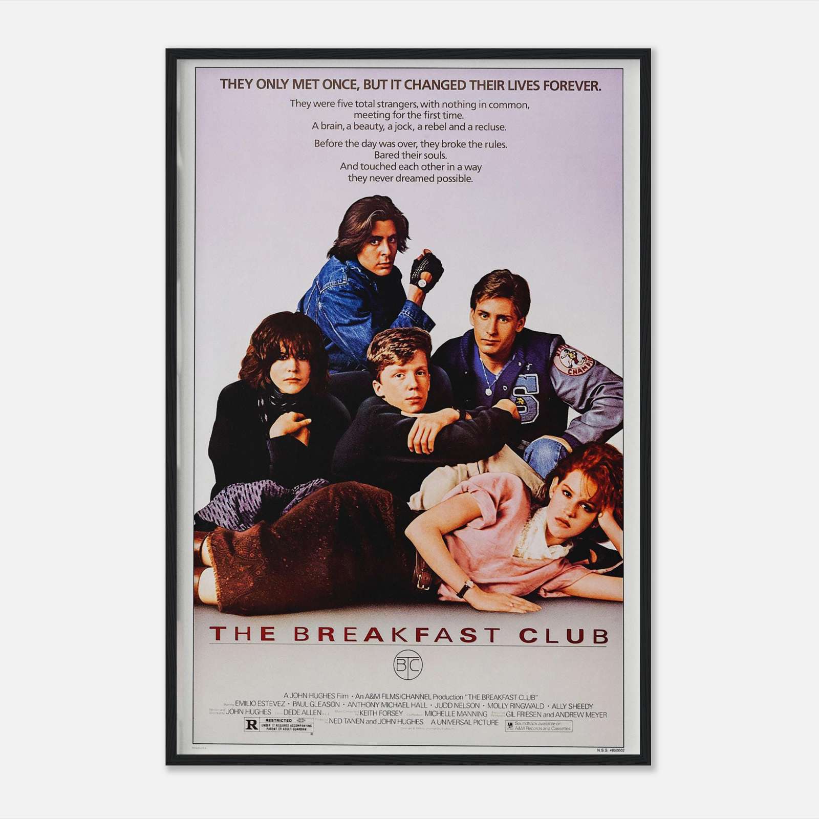 The Breakfast Club Movie Poster, 80S Teen Movie Wall Art, Full-Size ...