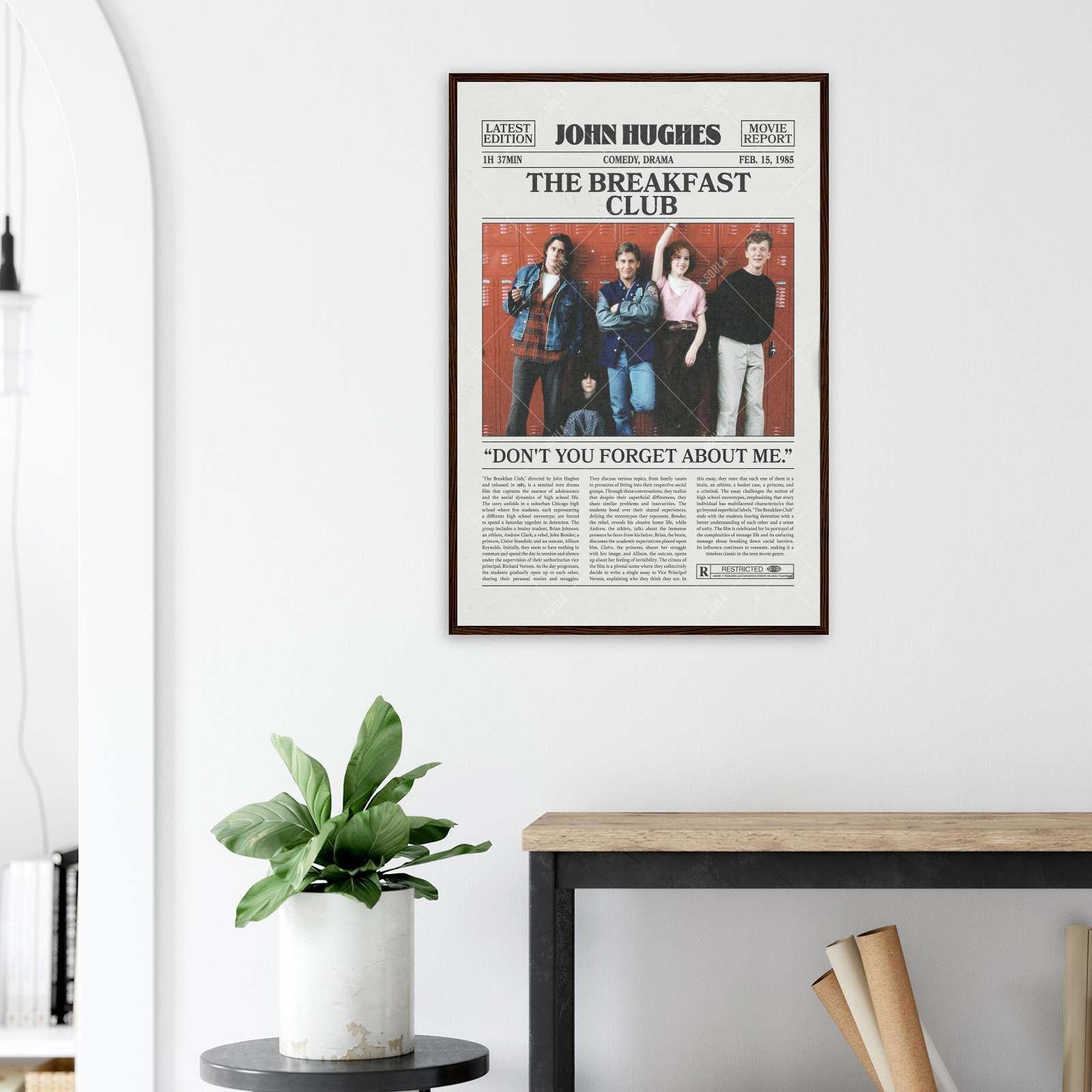 The Breakfast Club Movie Poster, Vintage Movie Poster, Full-Size Poster ...