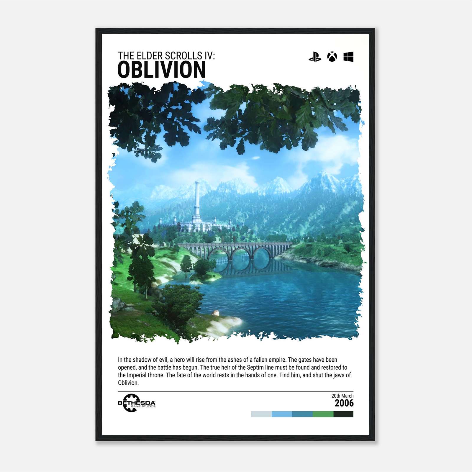 The Elder Scrolls Iv Oblivion Poster, Gaming Poster, Video Game Poster, Full-Size Poster, Ready ...