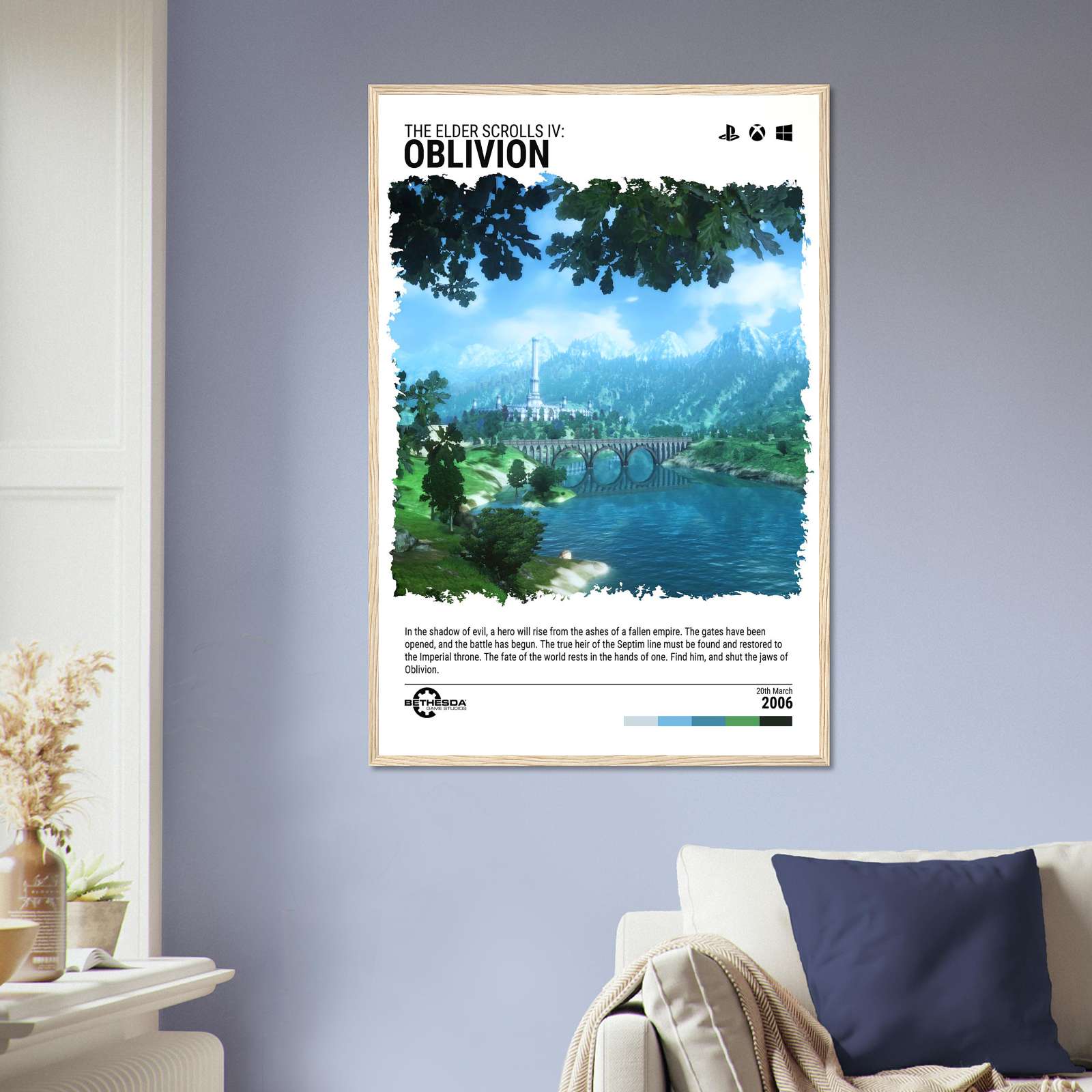 The Elder Scrolls Iv Oblivion Poster, Gaming Poster, Video Game Poster, Full-Size Poster, Ready ...