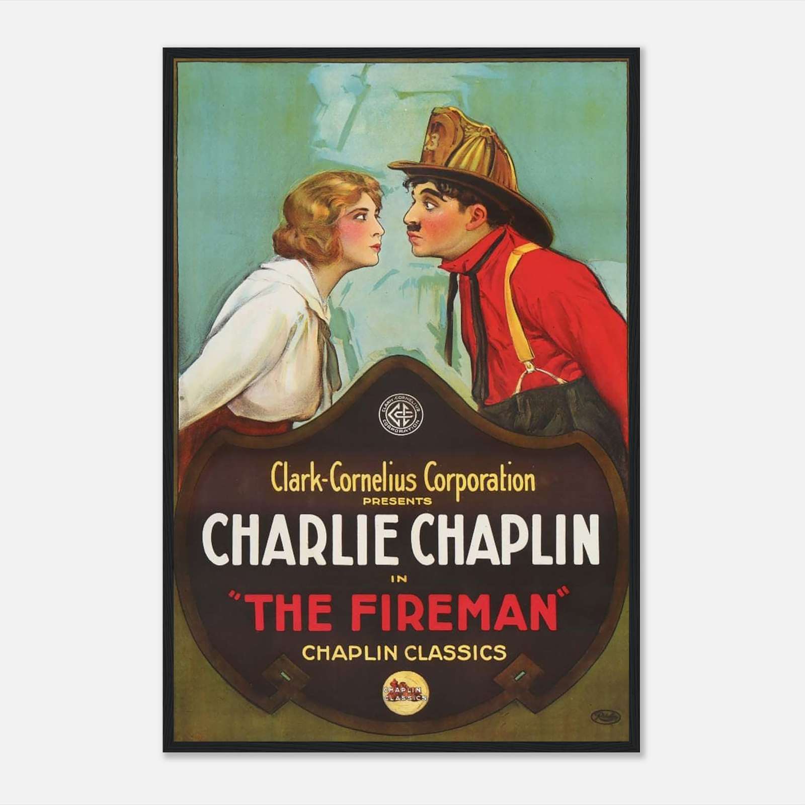 The Fireman Movie Poster, Charlie Chaplin Poster, Vintage Movie Poster ...