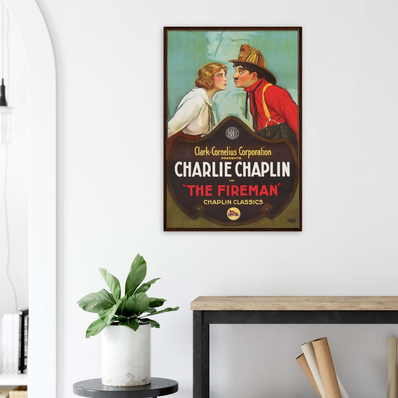 The Fireman Movie Poster, Charlie Chaplin Poster, Vintage Movie Poster ...