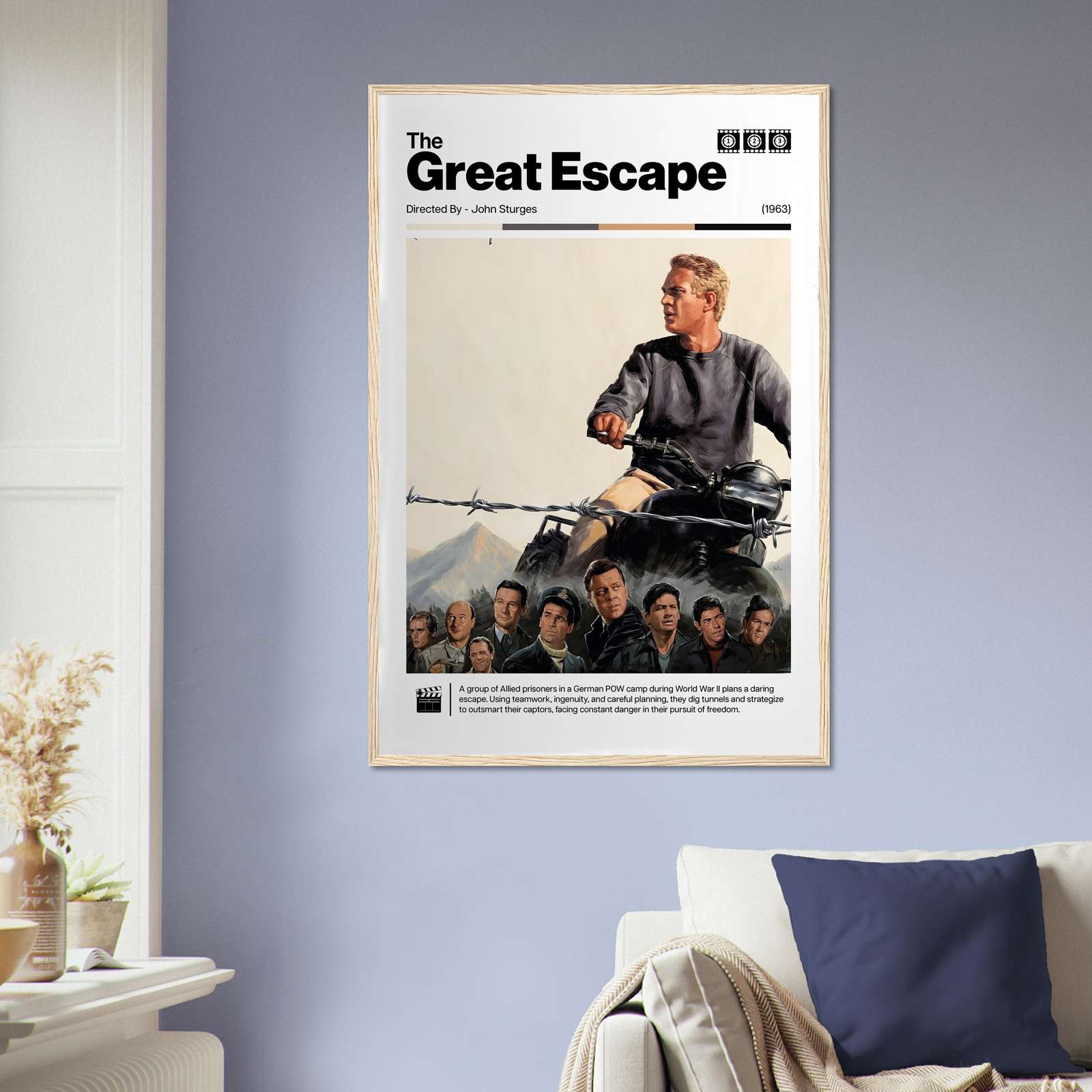 The Great Escape Movie Poster, Vintage Movie Poster, Full-Size Poster ...