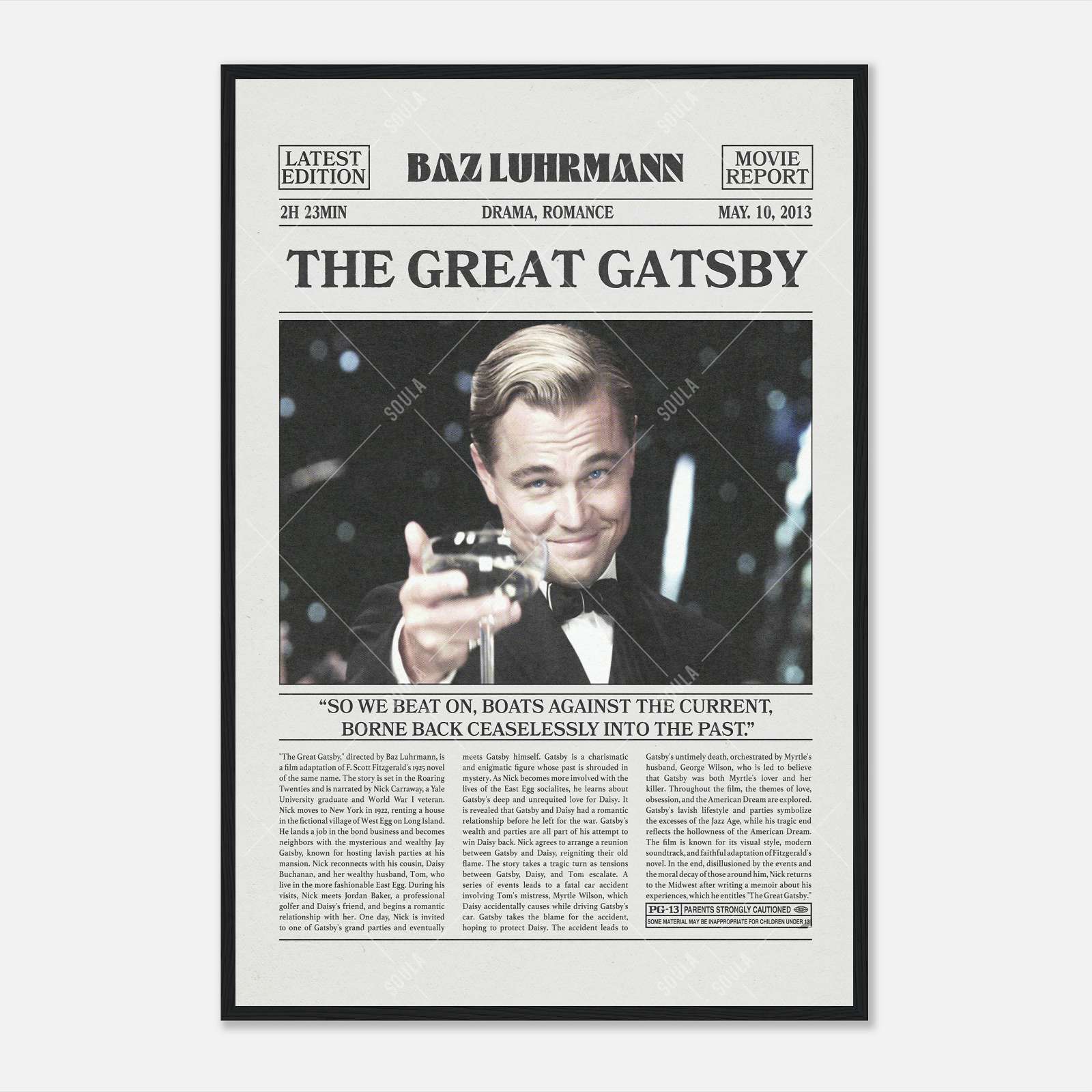The Great Gatsby Movie Poster, The Great Gatsby Poster, Vintage Movie ...