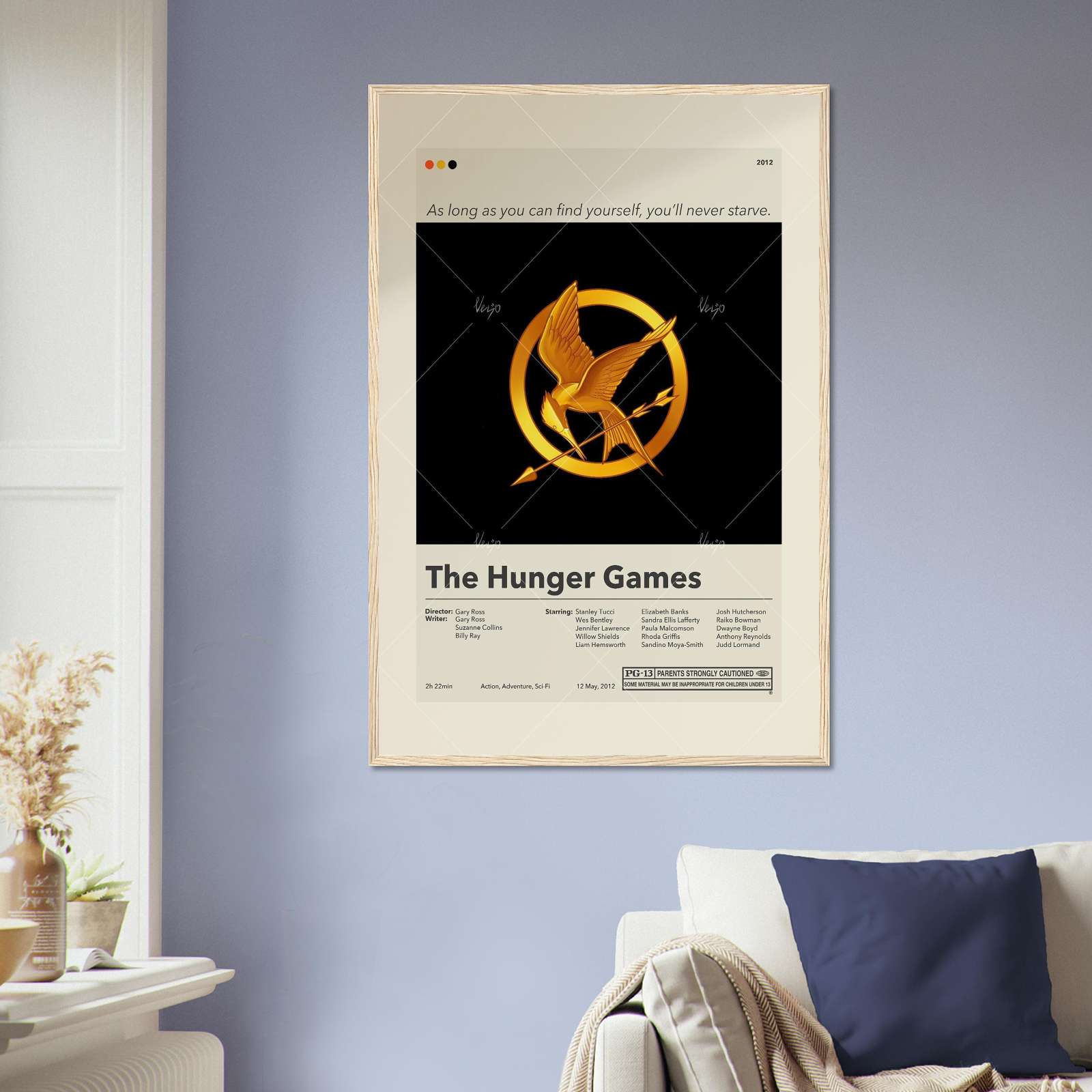 The Hunger Games Movie Poster, Vintage Movie Poster, Film Poster, Full ...