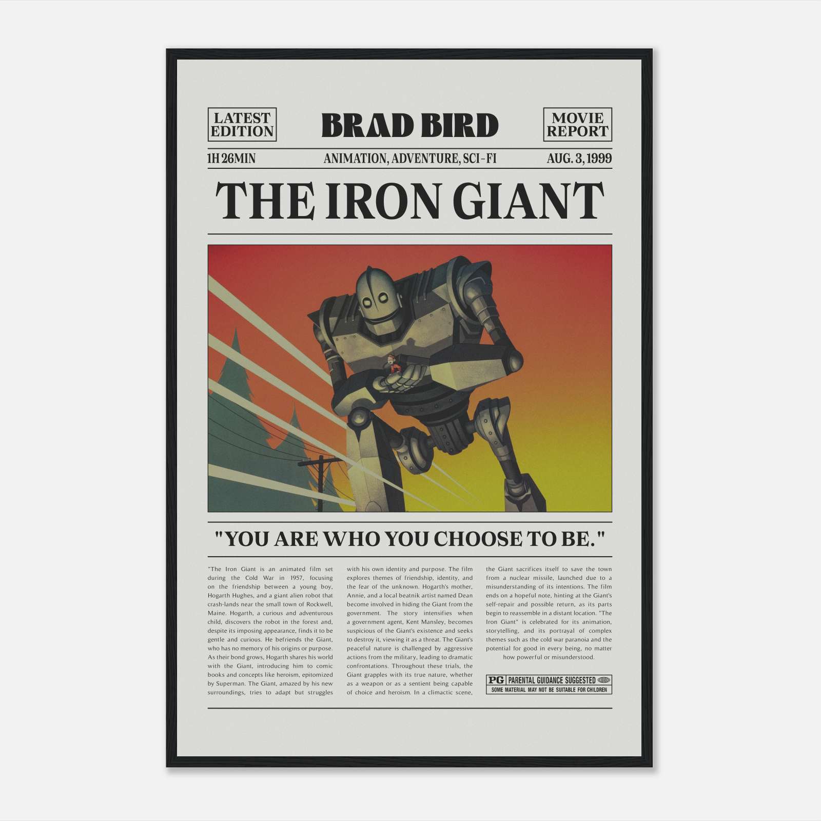 The Iron Giant Movie Poster, Sci Fi Movie Poster, Vintage Movie Poster ...