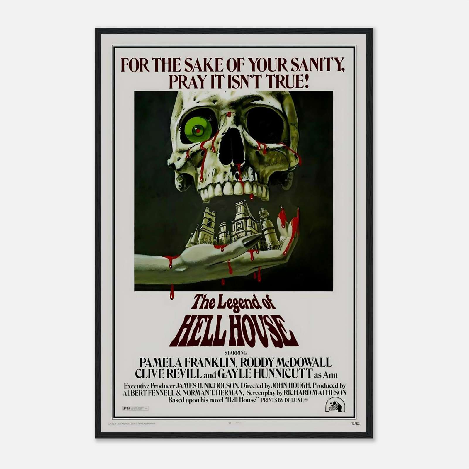 The Legend Of Hell House Movie Poster, Horror Movie Poster, Full-Size ...