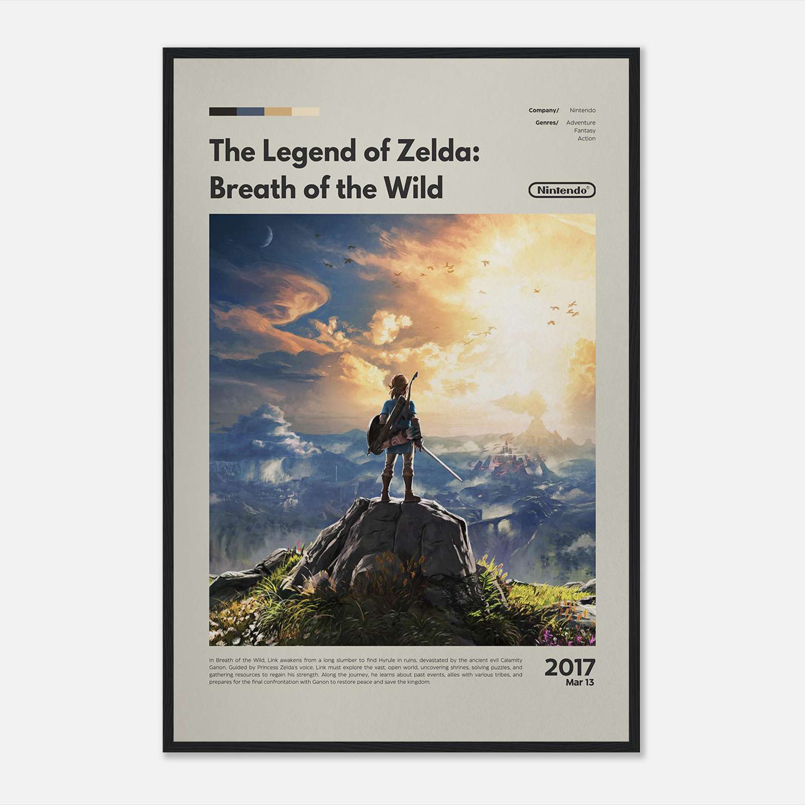 The Legend Of Zelda Poster, Gaming Room Poster, Gaming Wall Poster ...