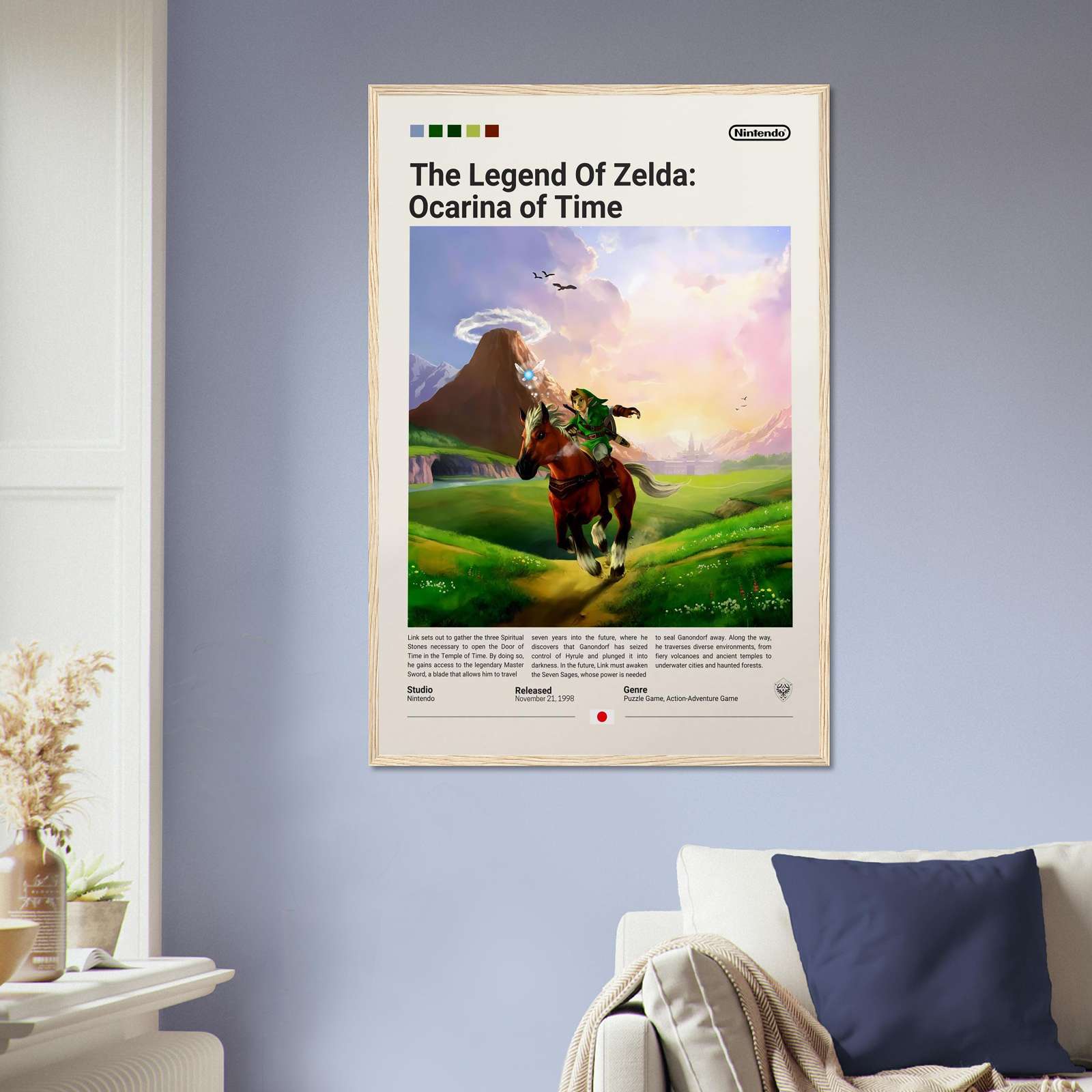 The Legend Of Zelda Poster, Gaming Room Poster, Ocarina Of Time Poster ...