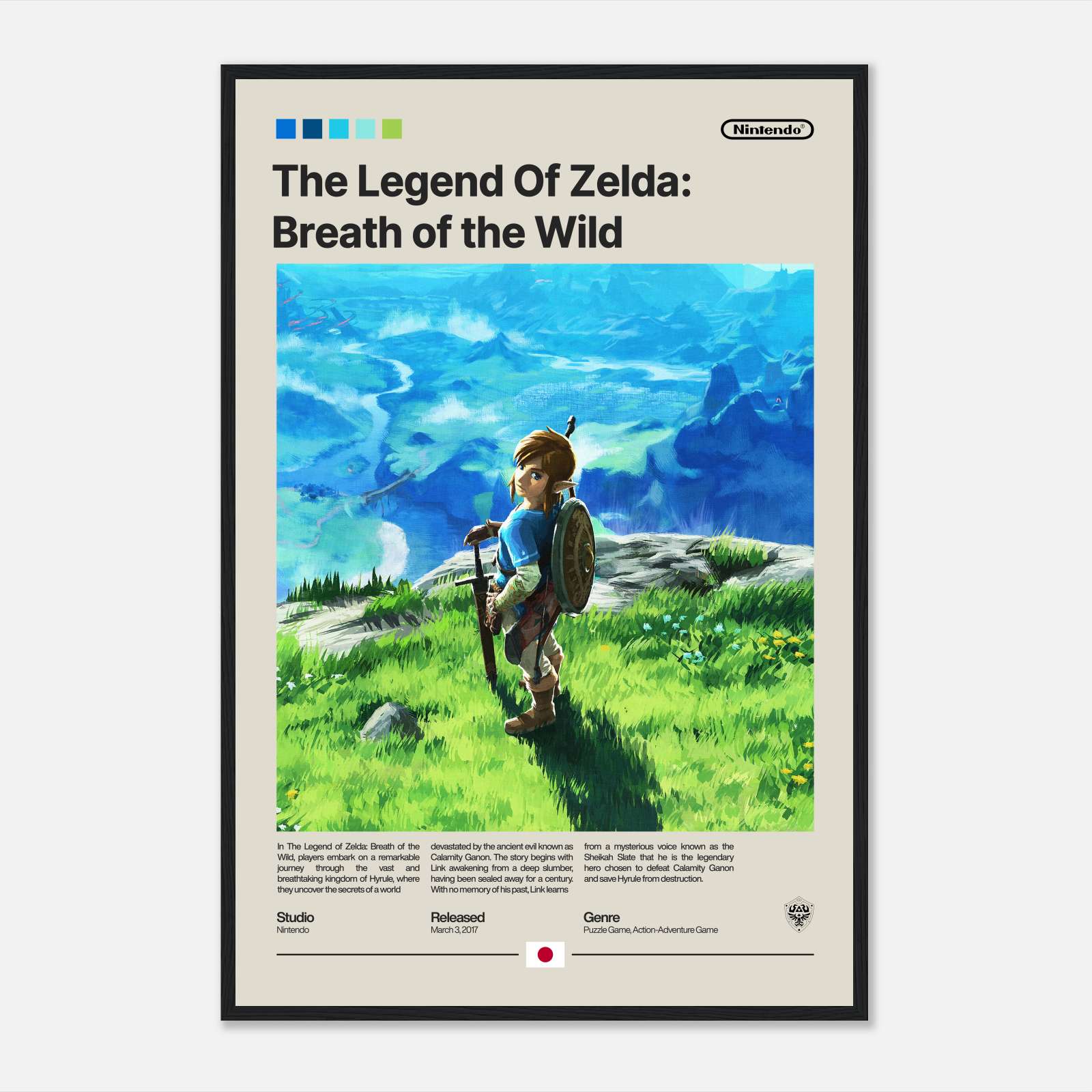 The Legend Of Zelda Poster, Gaming Room Poster, Video Game Poster, Full ...