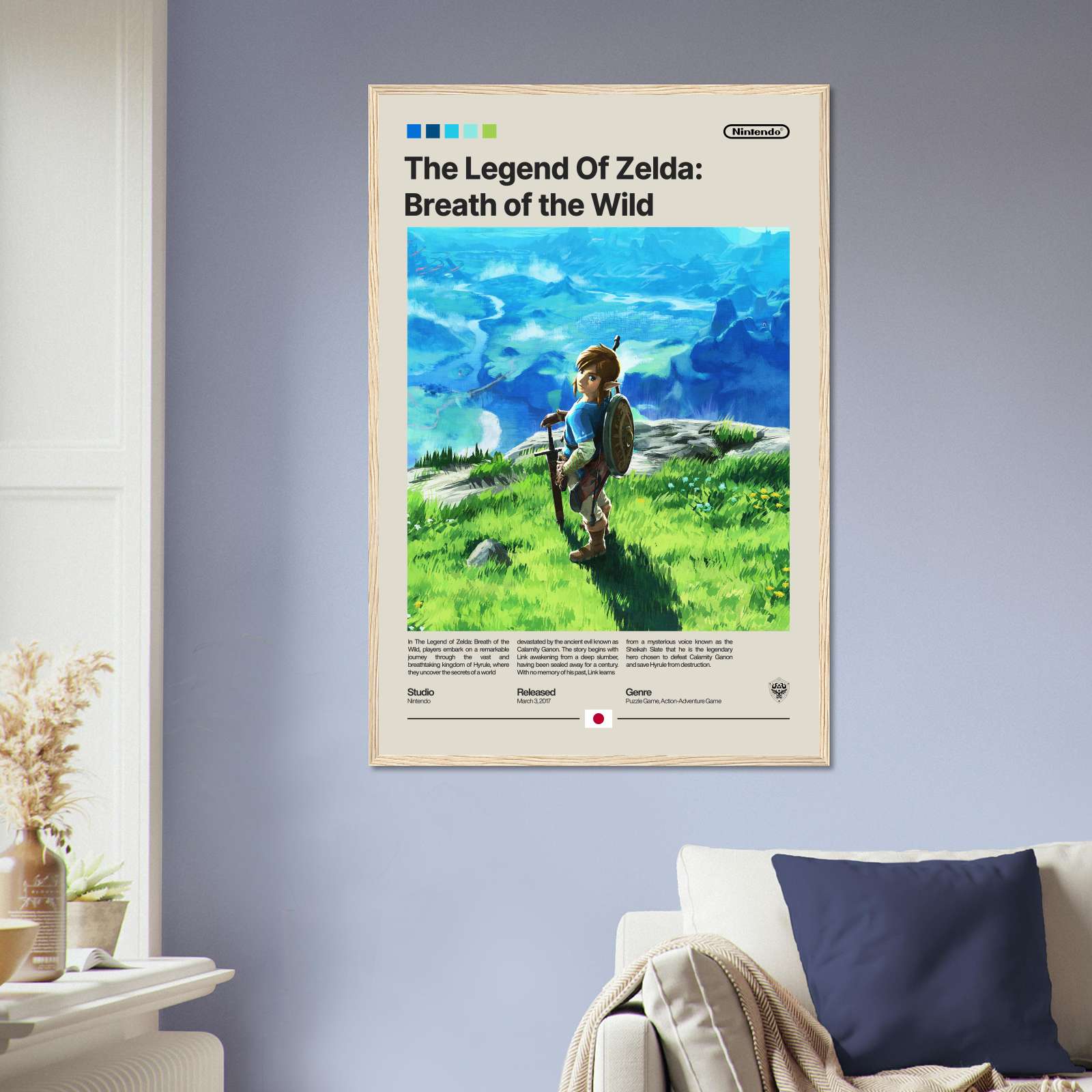The Legend Of Zelda Poster, Gaming Room Poster, Video Game Poster, Full ...
