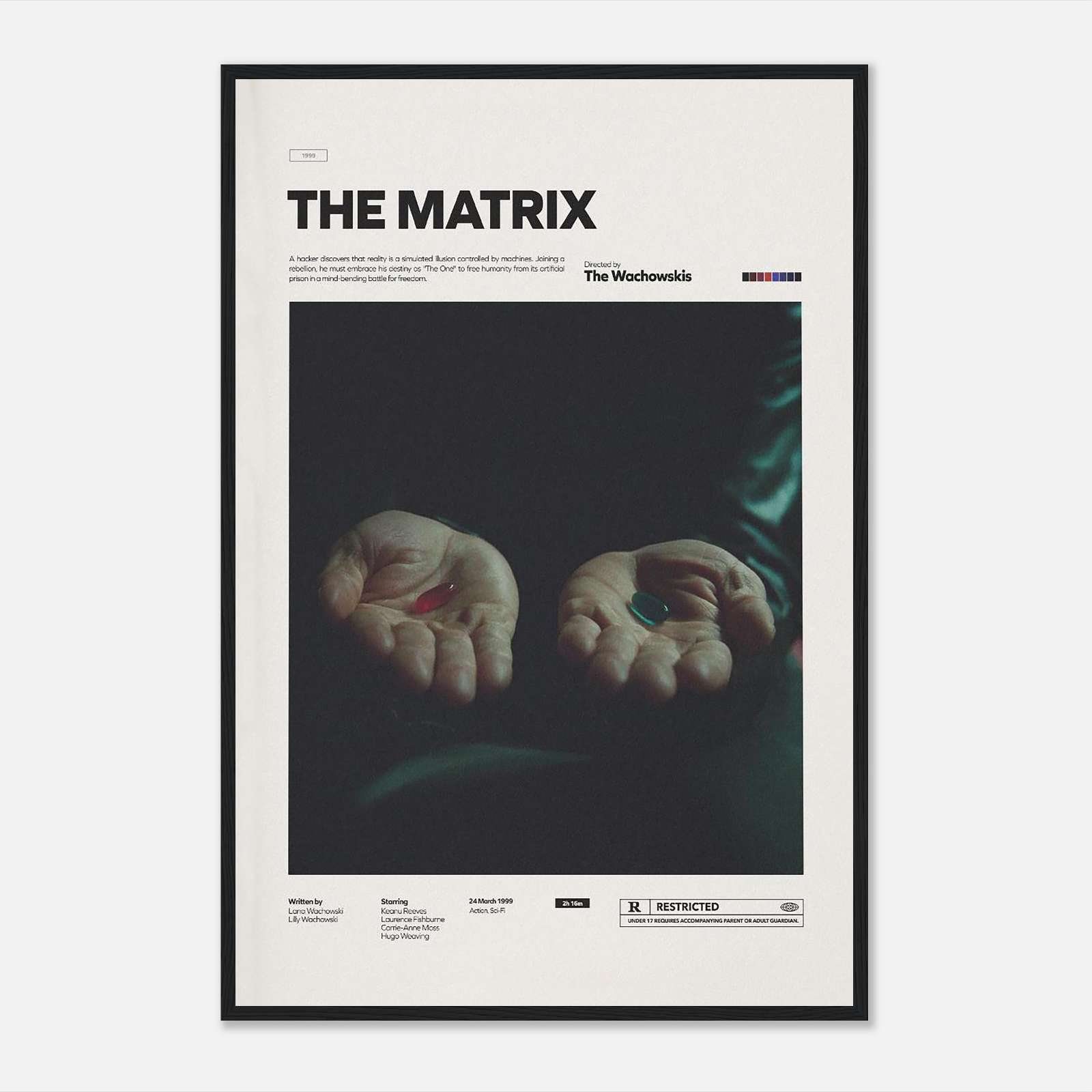 The Matrix Movie Poster, Keanu Reeves Poster, Cult Classic Movie Poster ...