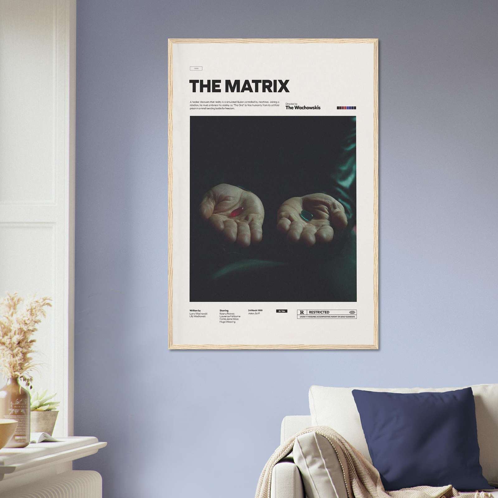 The Matrix Movie Poster, Keanu Reeves Poster, Cult Classic Movie Poster ...