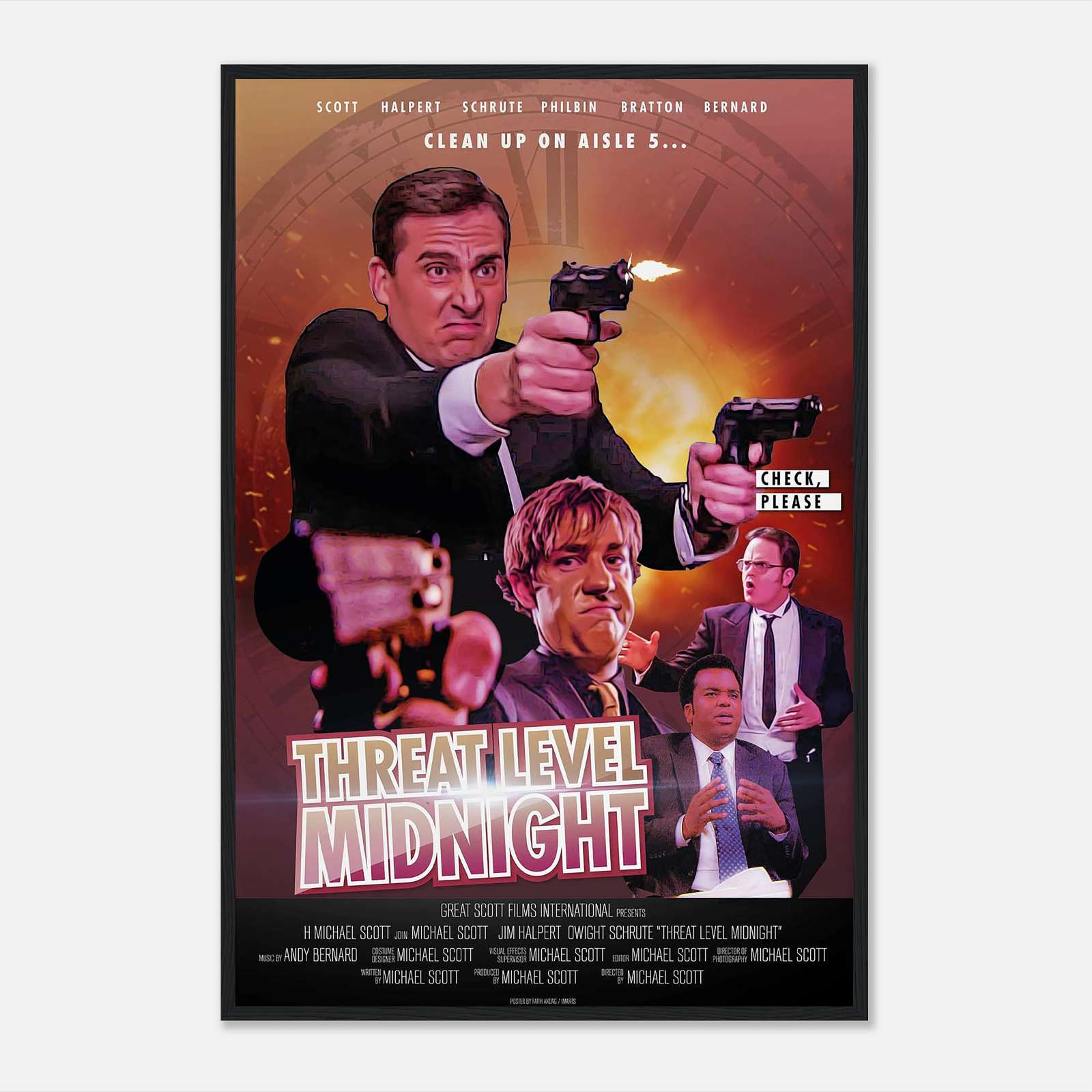 The Office Tv Series Poster, Threat Level Midnight Movie Poster,, Full ...