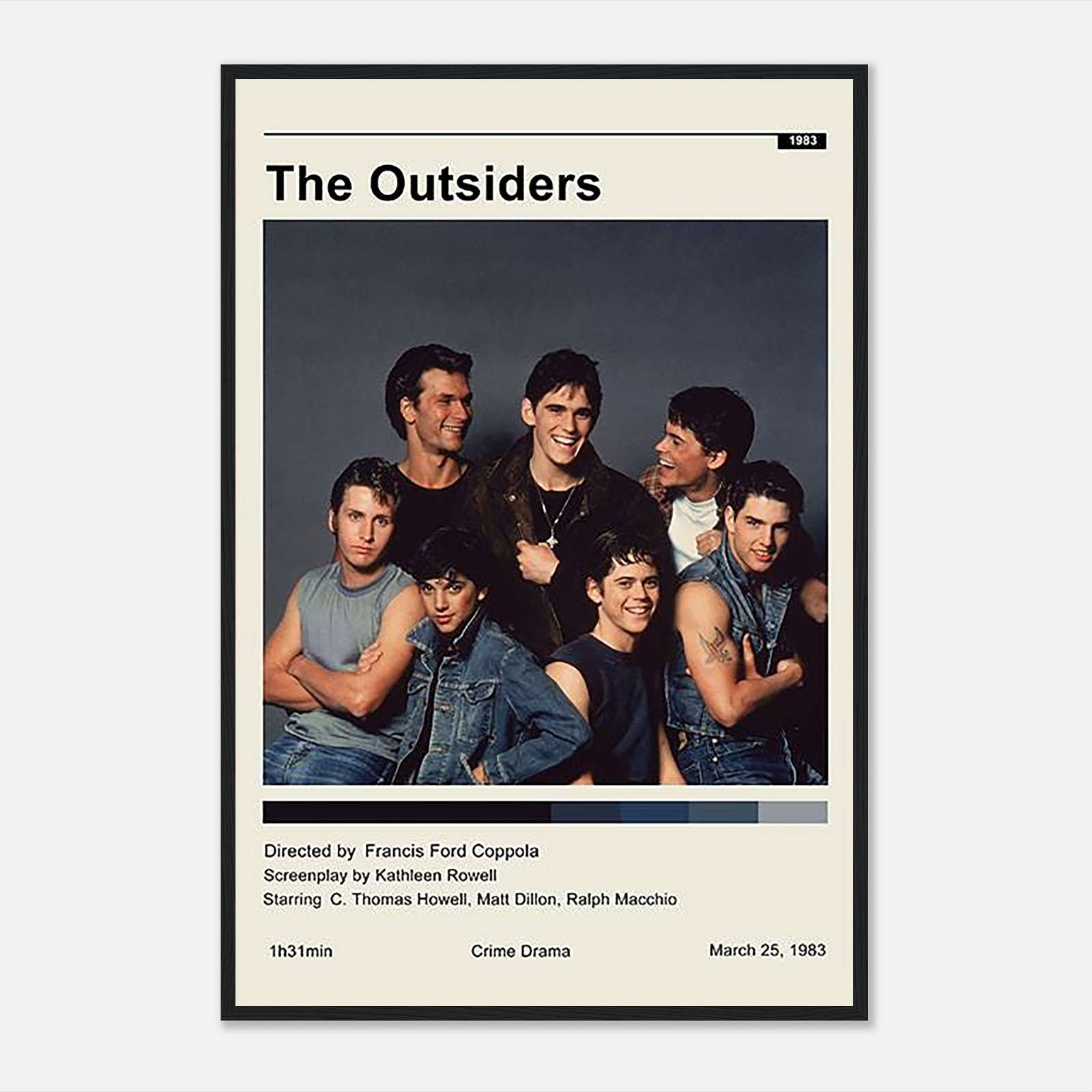 The Outsiders Movie Poster, Beautiful Vintage Poster For Movie Lovers ...