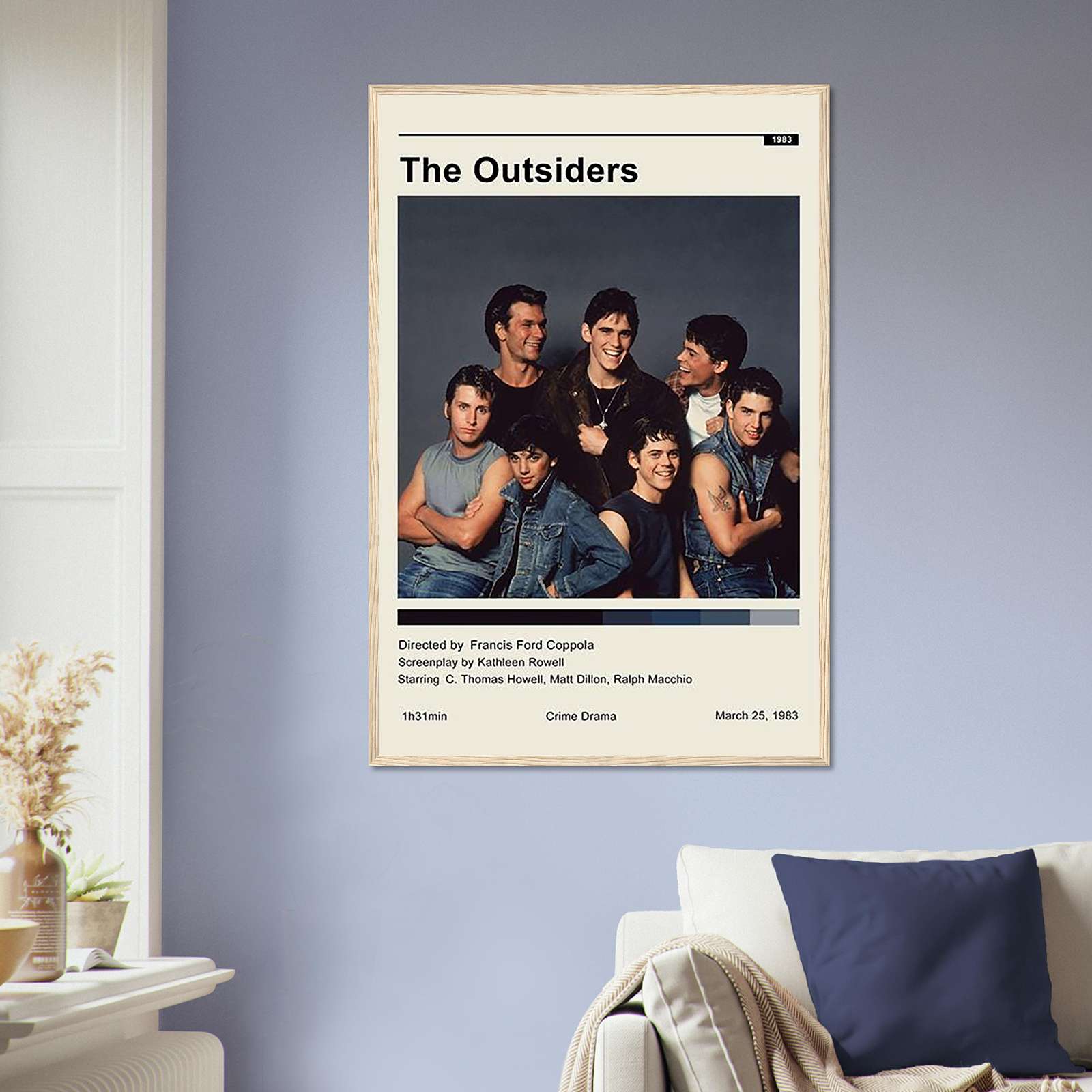 The Outsiders Movie Poster, Beautiful Vintage Poster For Movie Lovers ...