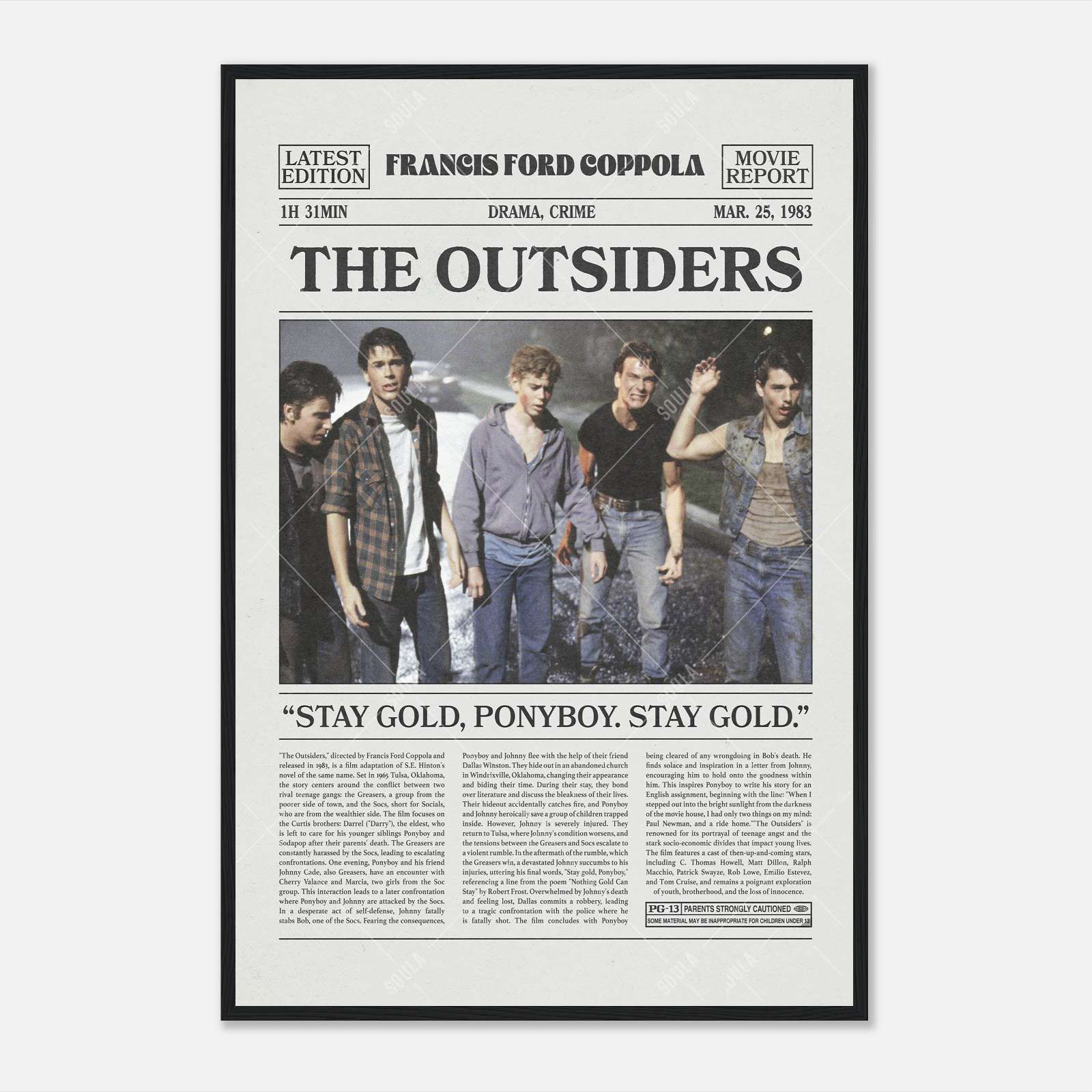 The Outsiders Movie Poster, The Outsiders Tv Series Poster, Full-Size ...
