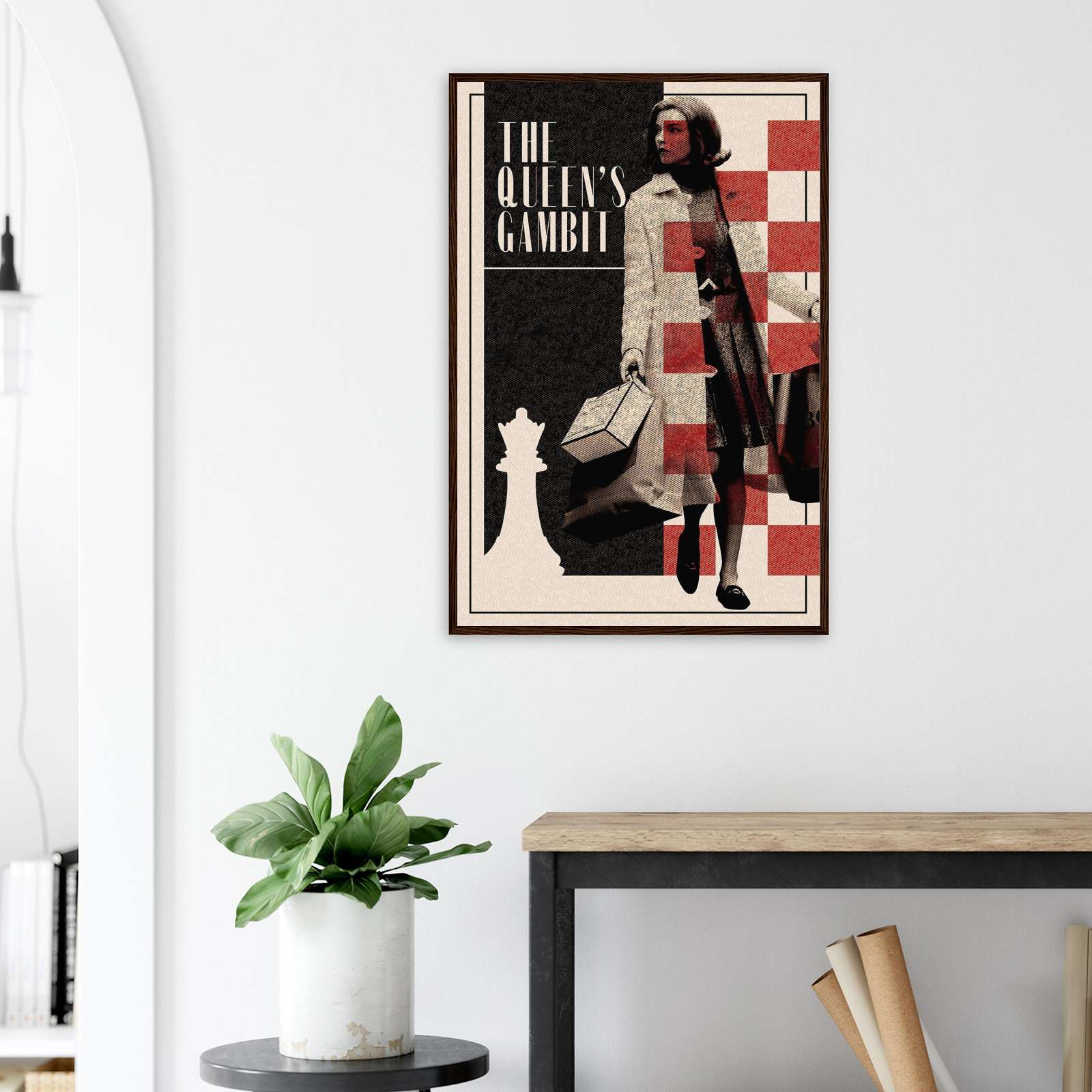 The Queen'S Gambit Poster, Minimalist Tv Series Poster, Vintage Tv ...