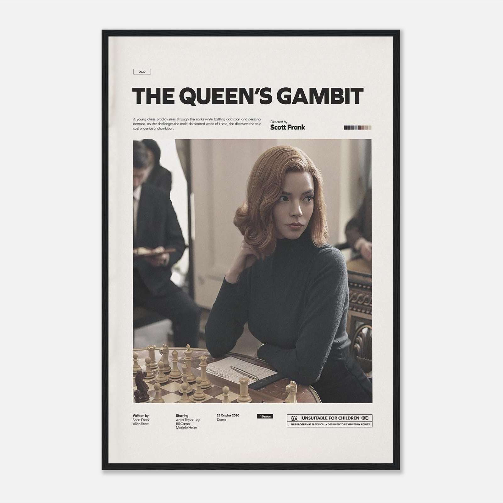The Queens Gambit Tv Series Poster, The Queens Gambit Poster, Full-Size ...
