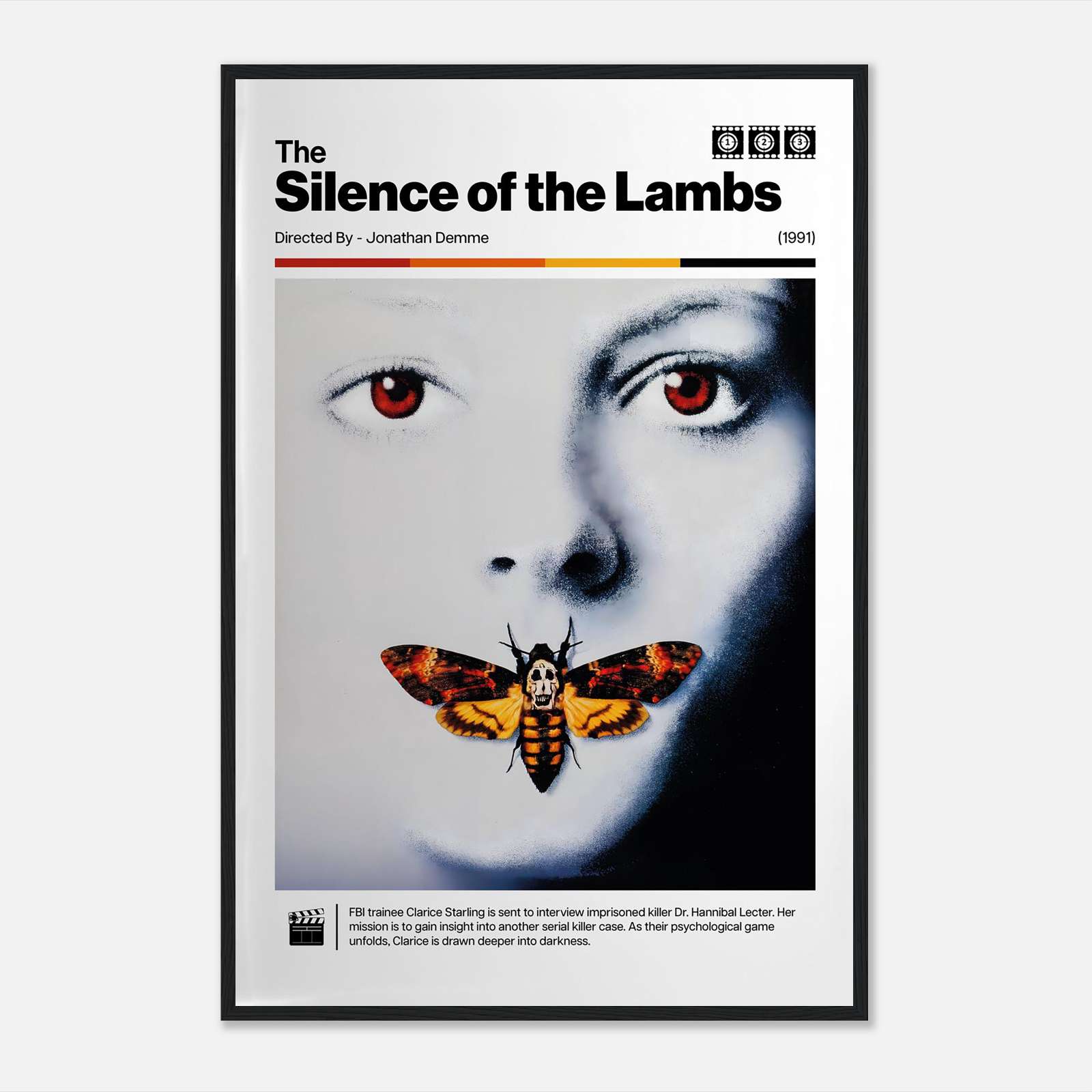 The Silence Of The Lambs Movie Poster, Horror Movie Poster, Vintage ...