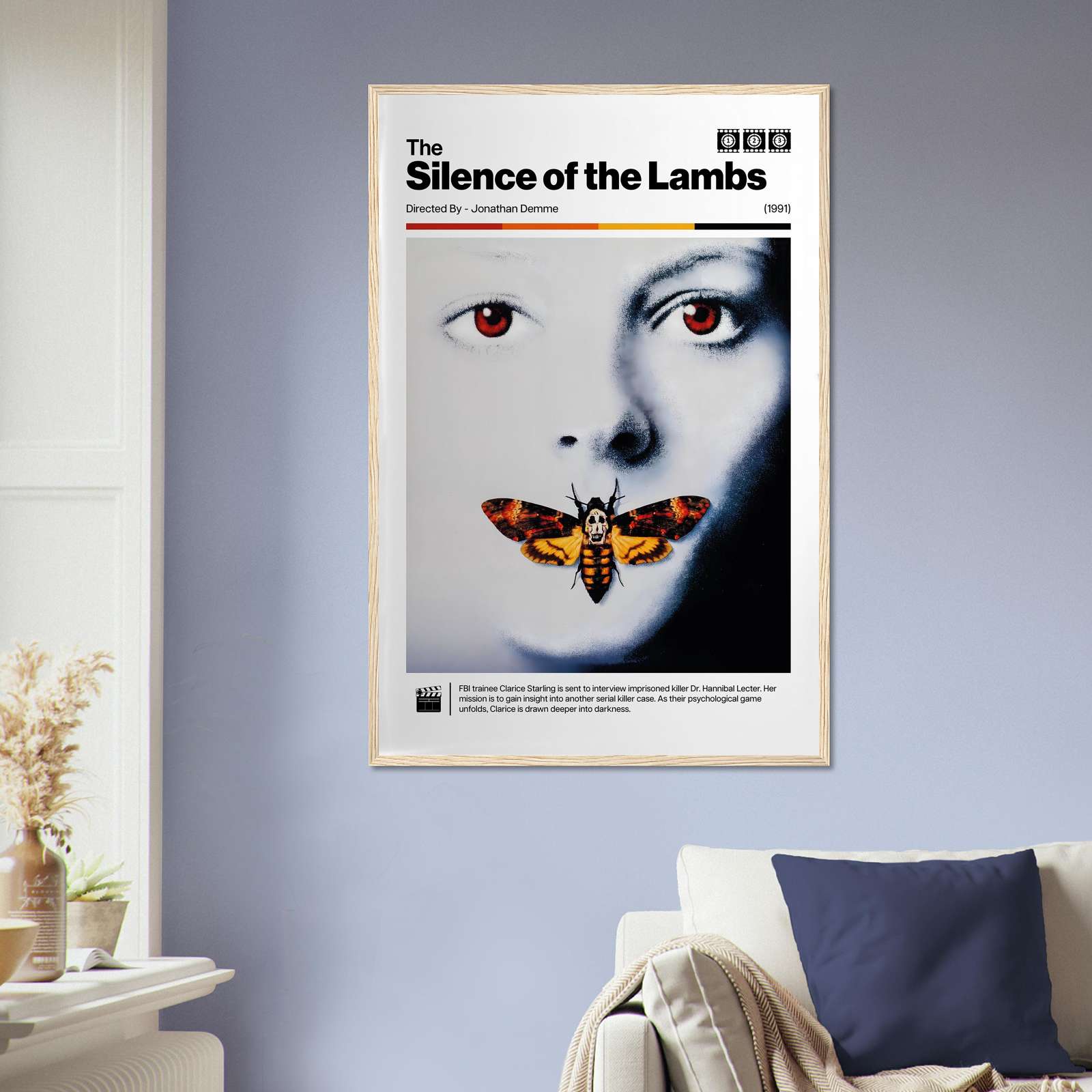 The Silence Of The Lambs Movie Poster, Horror Movie Poster, Vintage ...