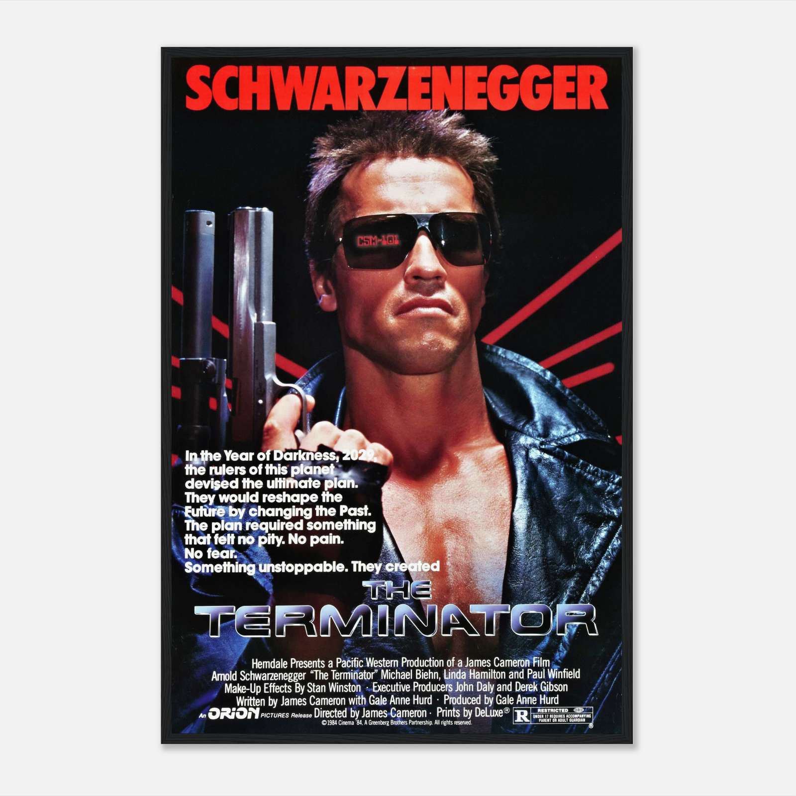 The Terminator Movie Poster, Vintage Movie Posrter, Full-Size Poster ...
