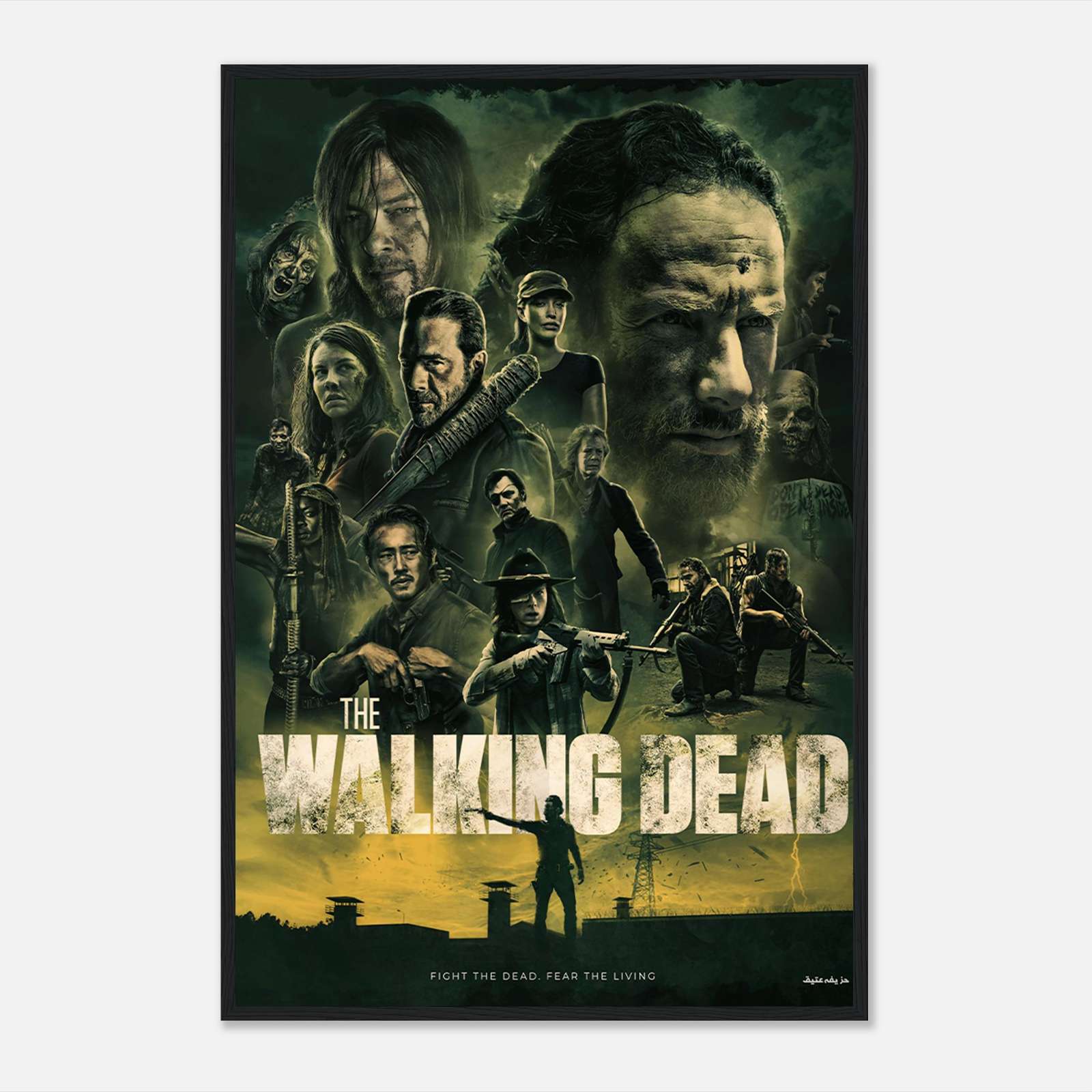 The Walking Dead Poster, Rick Grimes Wall Art, Tv Series Minimalist ...