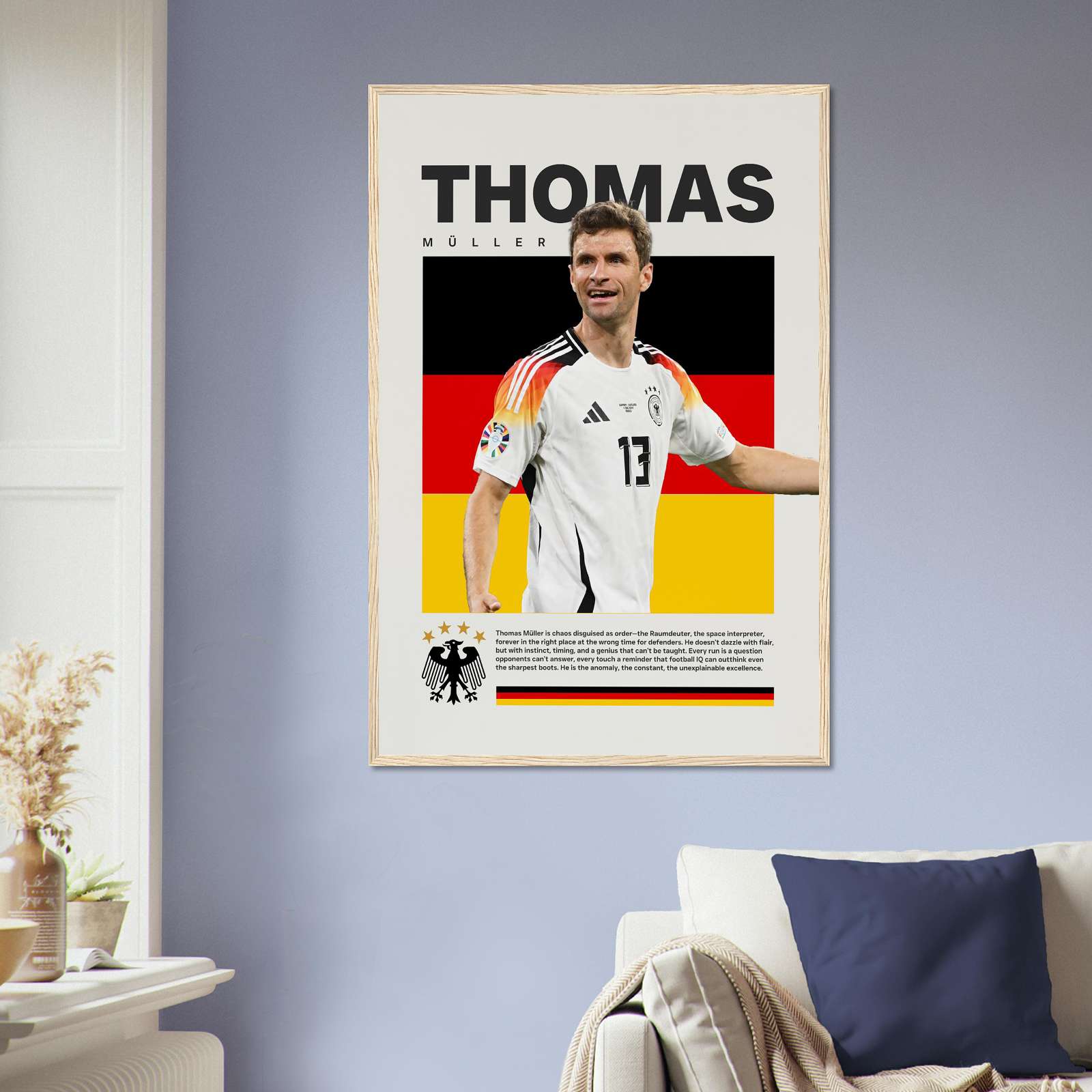 Thomas Muller Poster, German Football Wall Art, Raumdeuter Decor, Full ...
