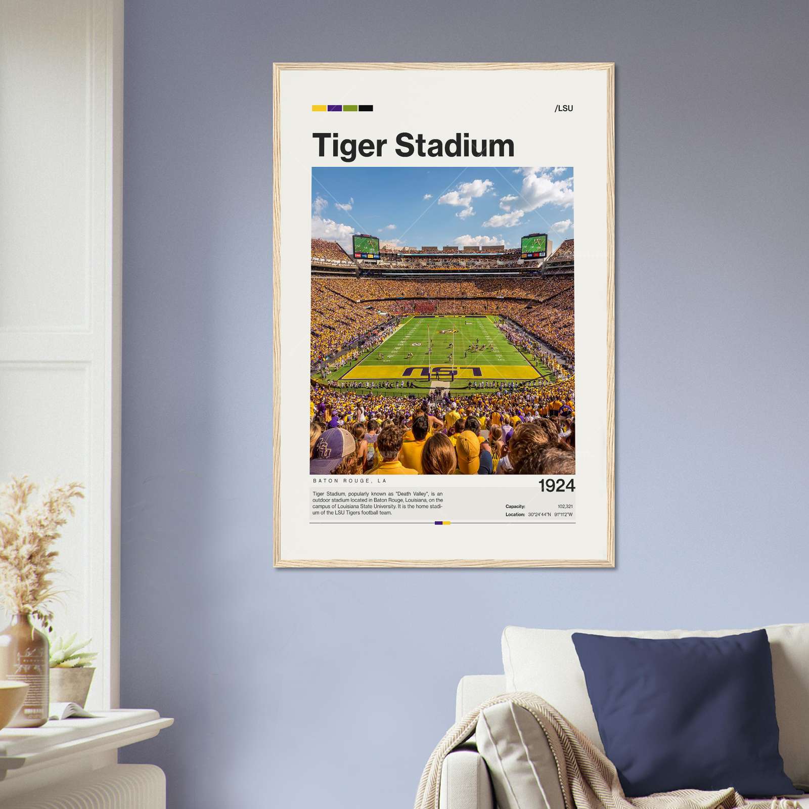 Tiger Stadium Poster, Sports Poster, Stadium Poster, Full-Size Poster ...
