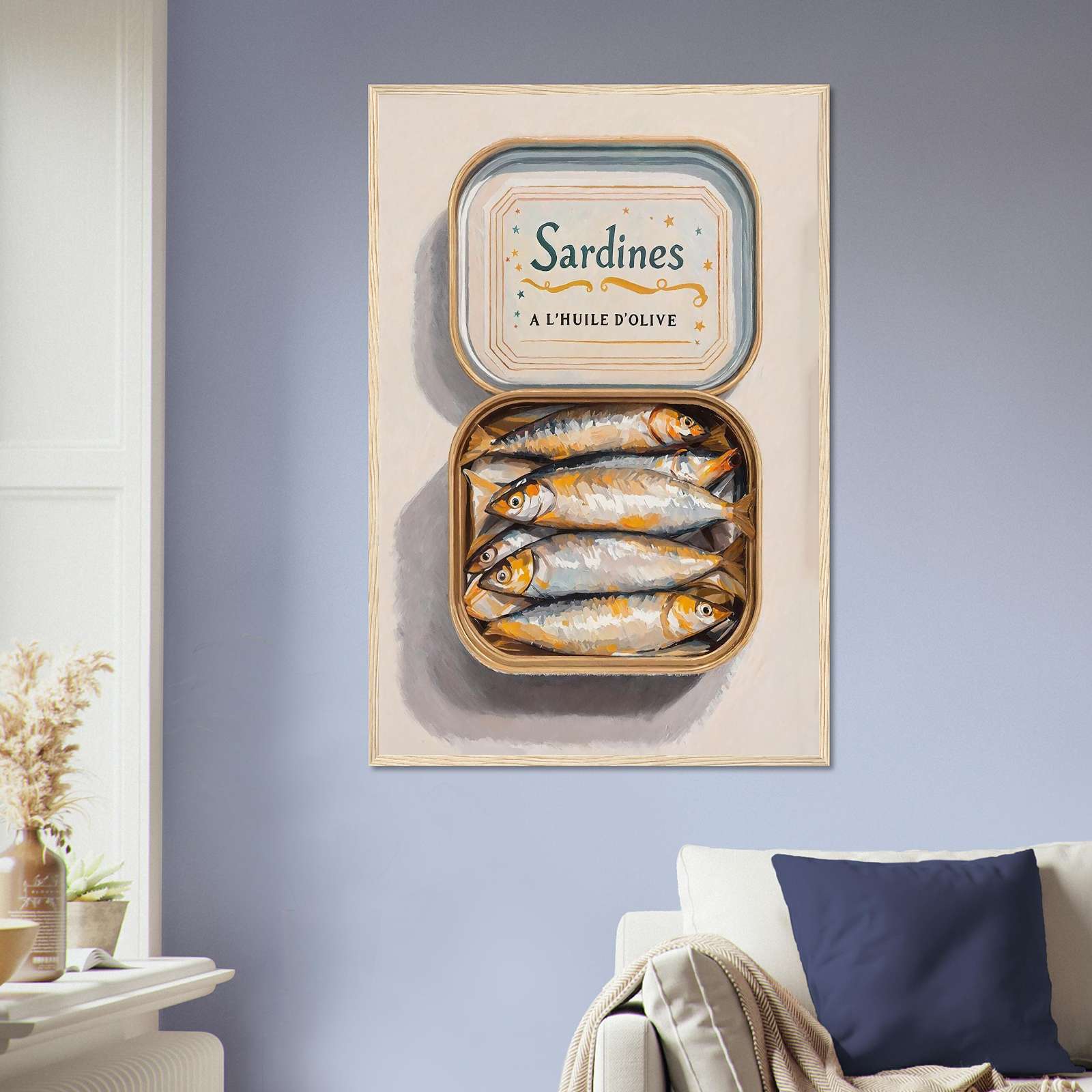 Tinned Sardines Art Print Vintage Retro Style Food Still Life Gift For ...