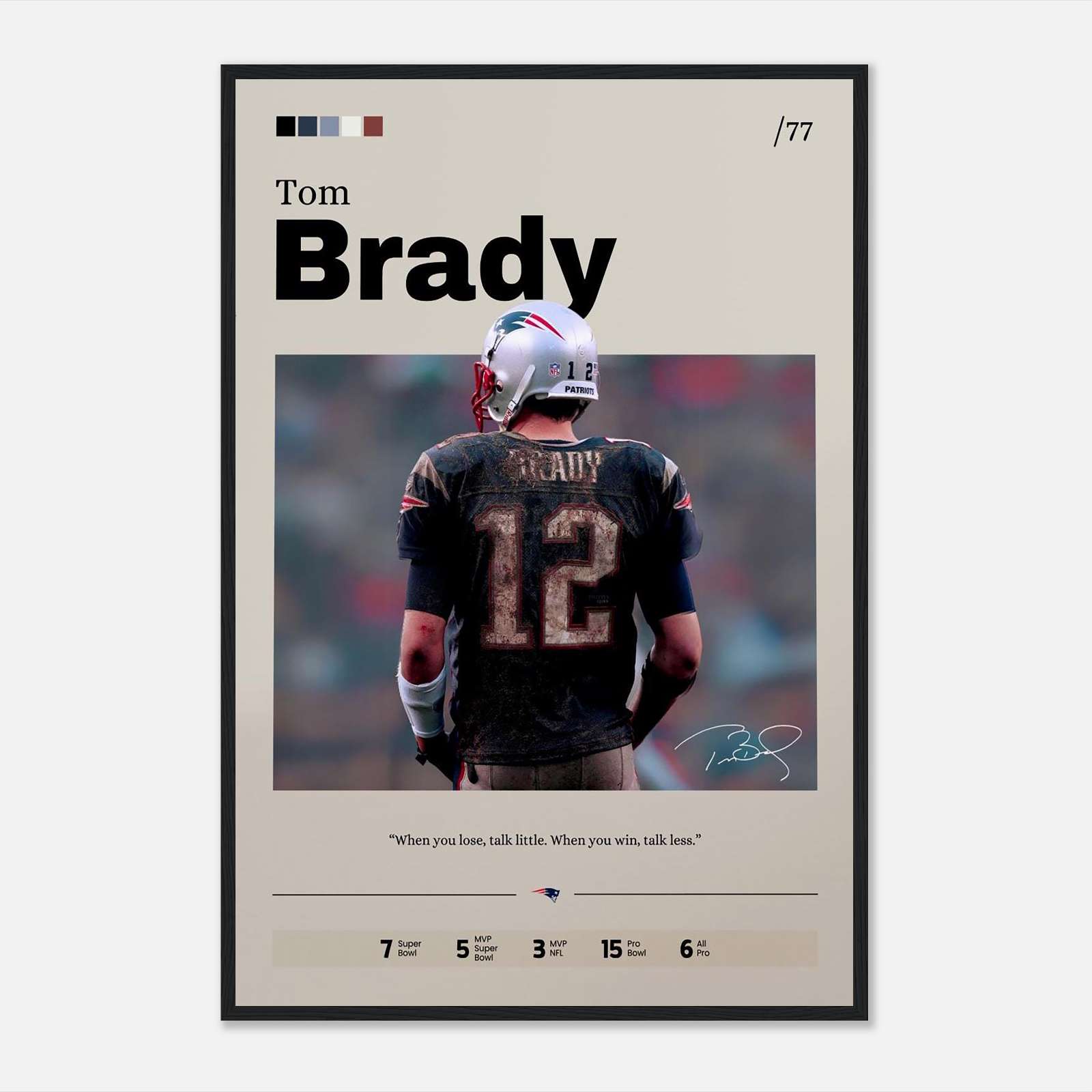 Tom Brady Full-Size Poster, Ready to Hang - Citiesbox
