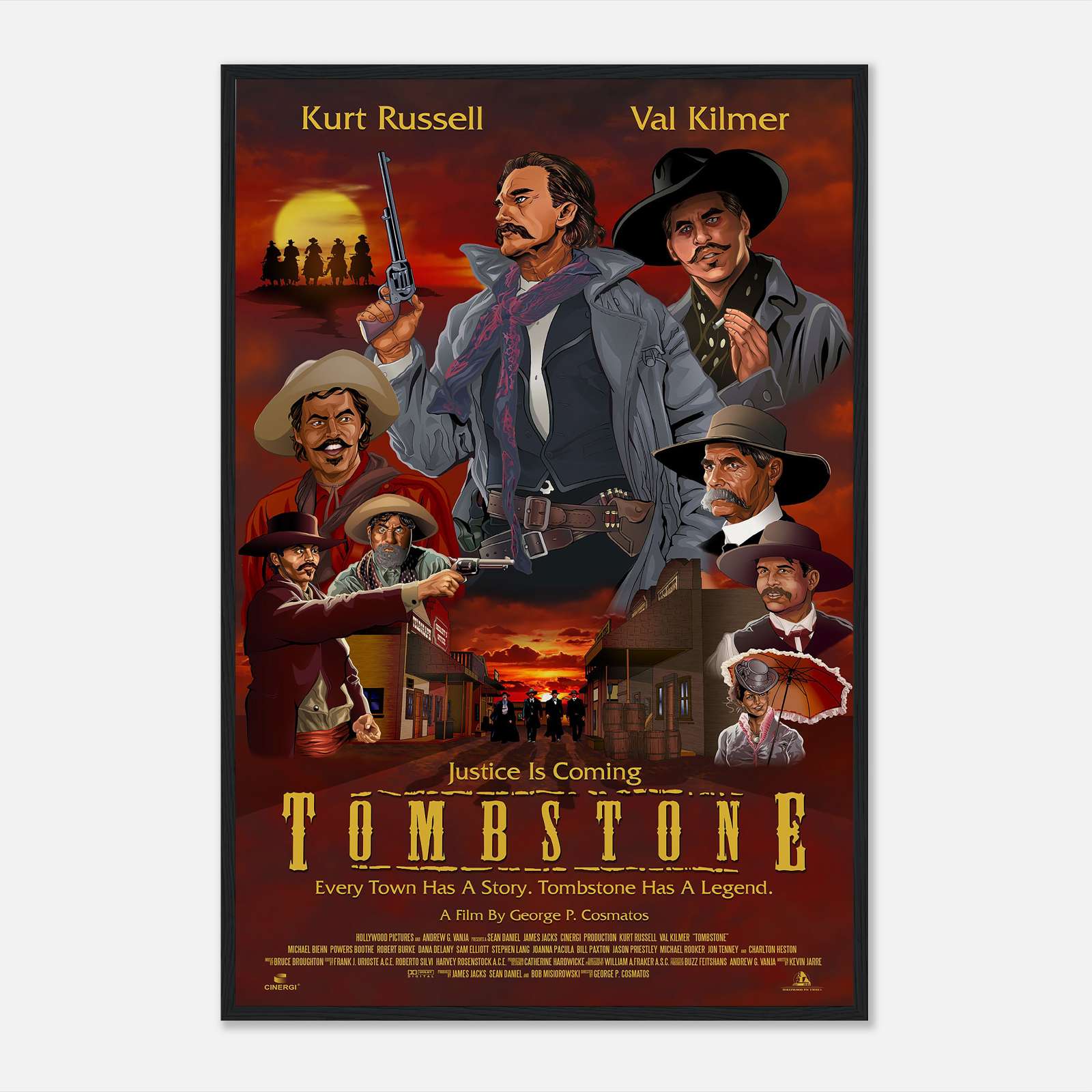Tombstone Movie Poster, Tombstone Poster, Vintage Movie Poster 1, Full ...