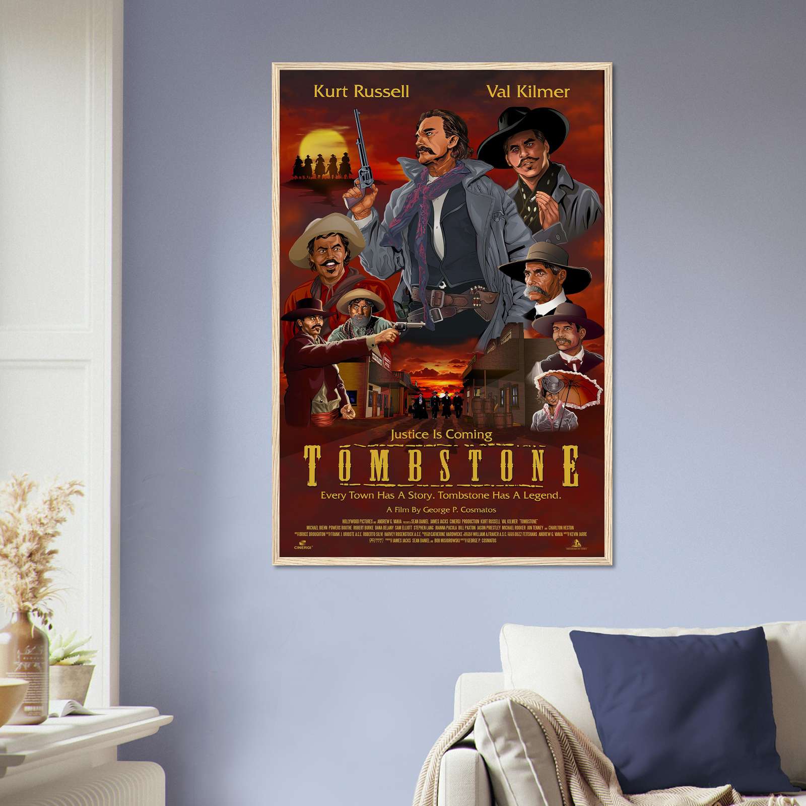 Tombstone Movie Poster, Tombstone Poster, Vintage Movie Poster 1, Full ...