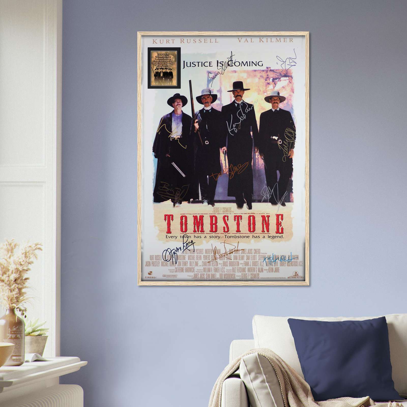 Tombstone Movie Poster, Val Kilmer Poster, Classic Movie Poster, Full ...