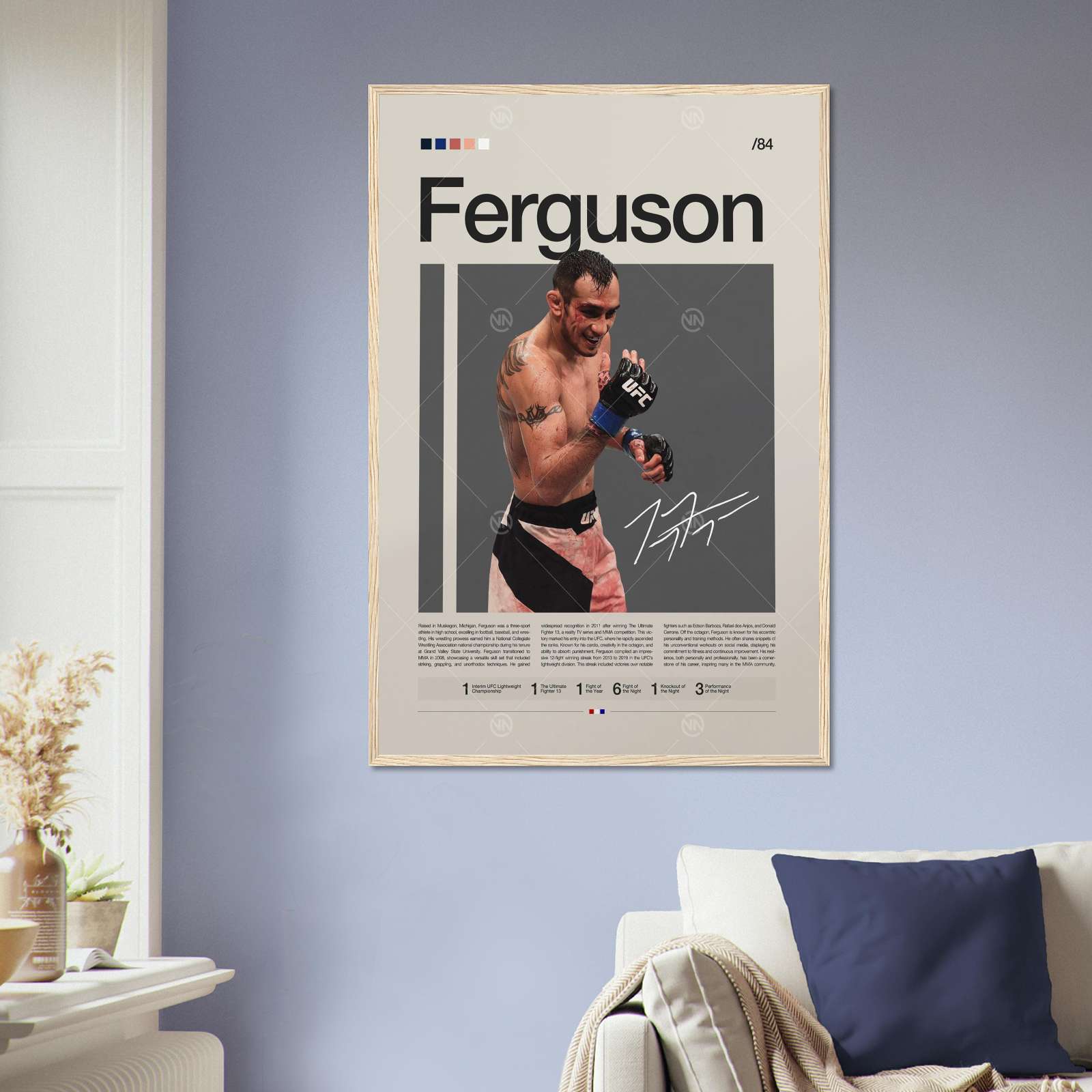 Tony Ferguson Poster, Sports Poster, Mma Poster, Boxing Poster, Full ...
