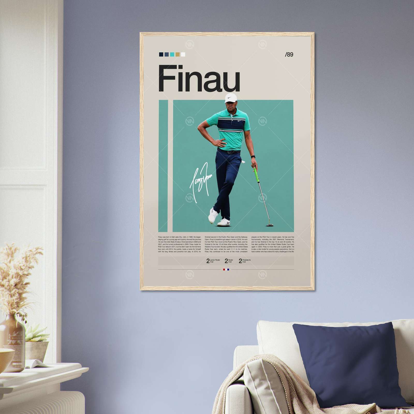 Tony Finau Poster, Golf Poster, Motivational Poster, Sports Poster ...