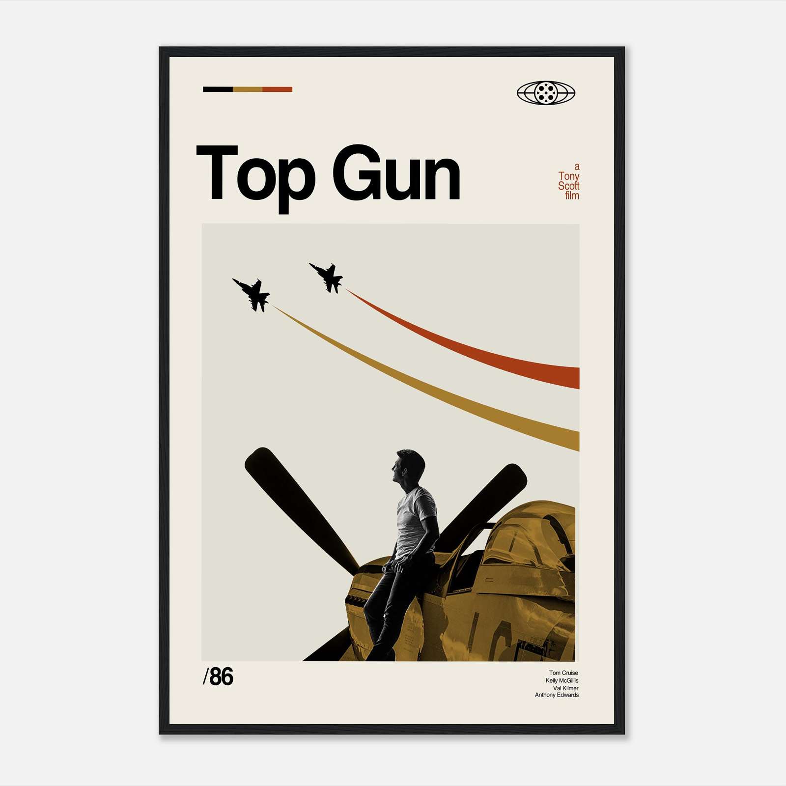 Top Gun Movie Poster, Vintage Movie Poster, Val Kilmer Poster, Full ...