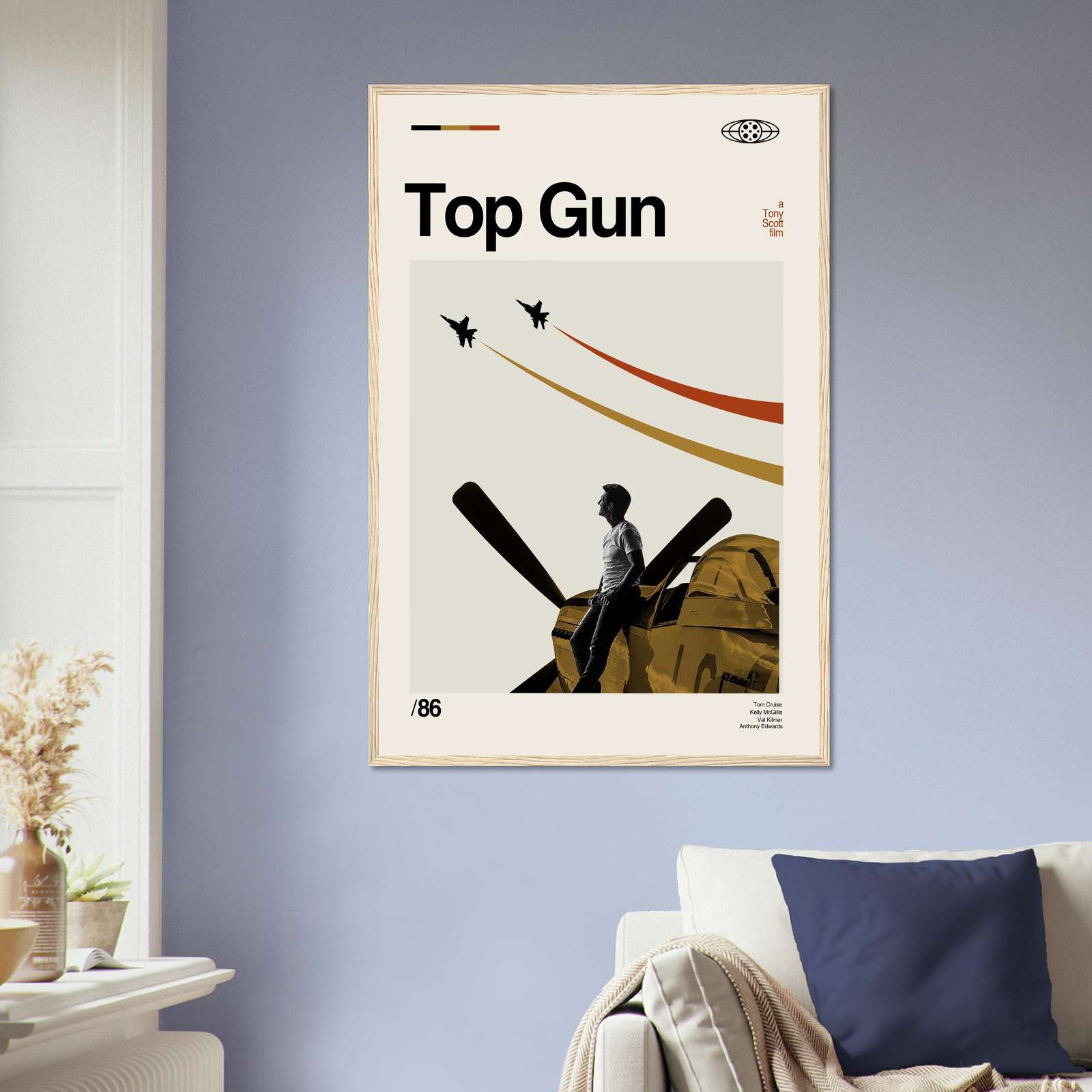 Top Gun Movie Poster, Vintage Movie Poster, Val Kilmer Poster, Full ...