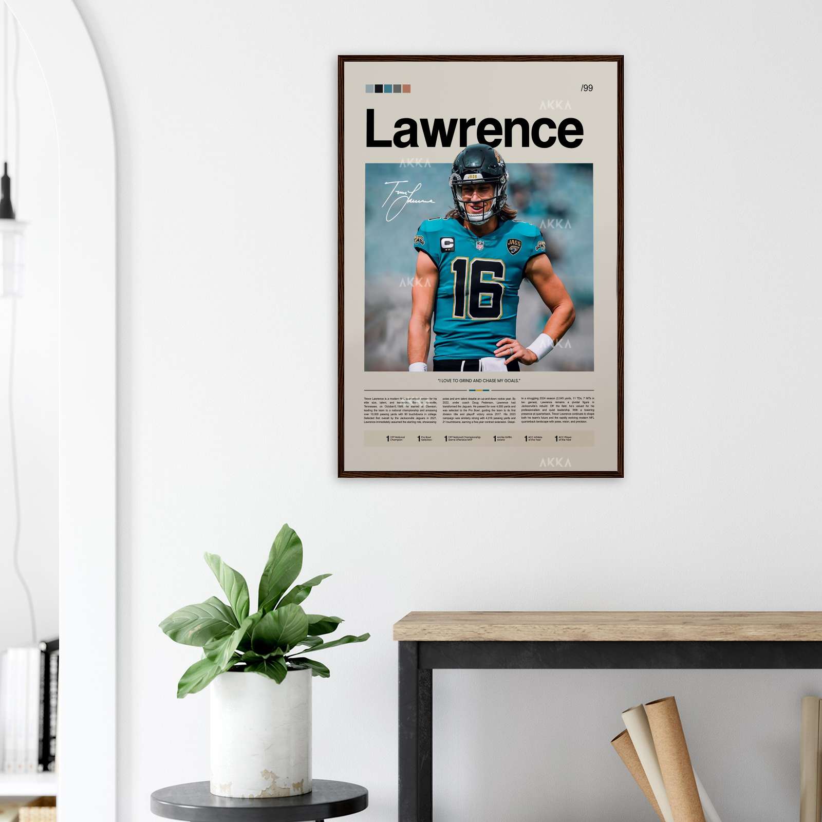 Trevor Lawrence Poster, Football Poster, Sports Poster, Football Player ...
