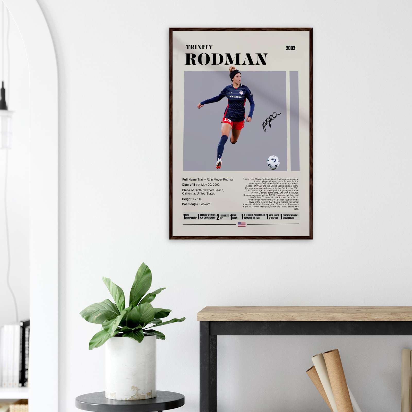 Trinity Rodman Poster, Football Player Poster, Sports Poster, Full-Size ...