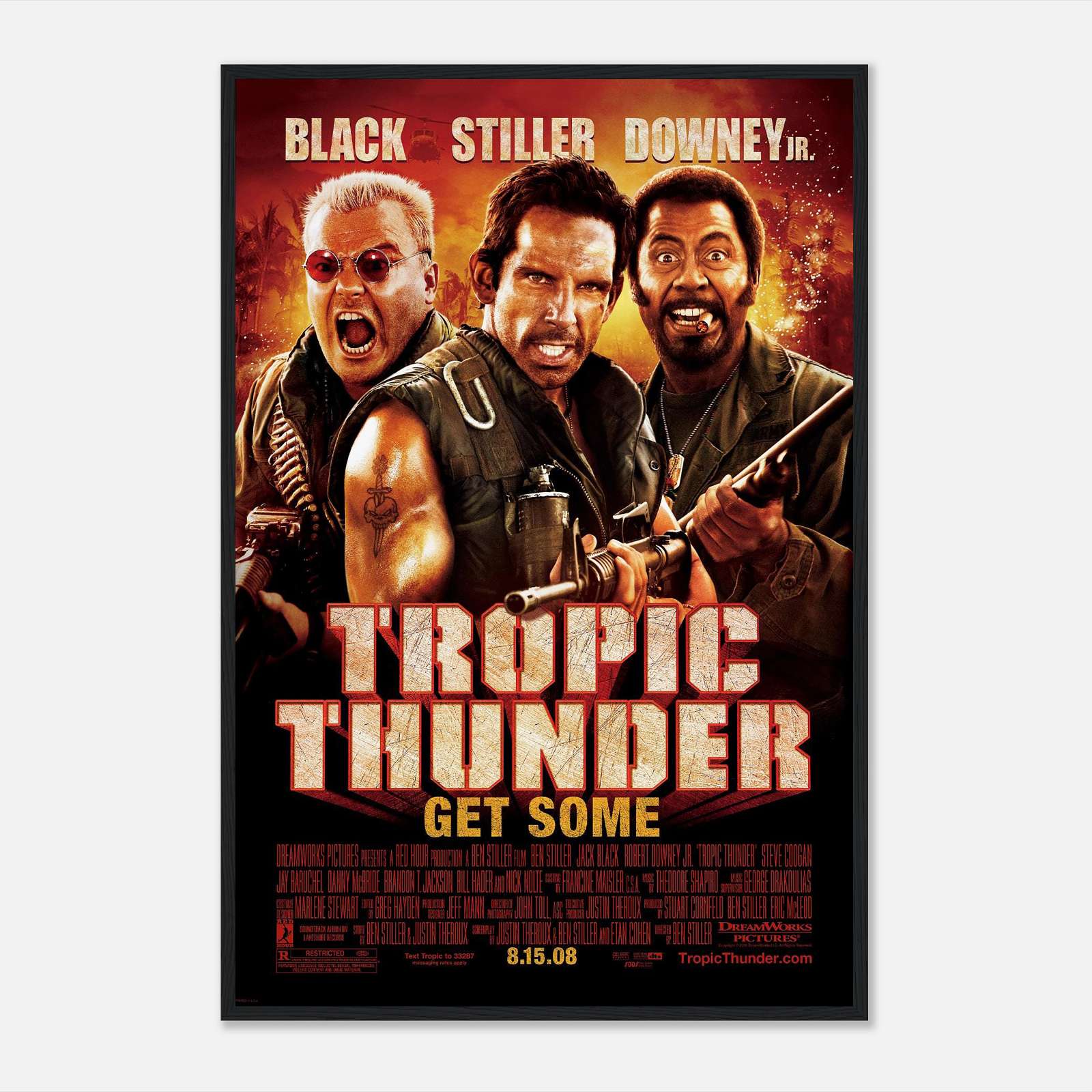 Tropic Thunder Poster, Tropic Thunder Film Poster, Vintage Movie Poster ...