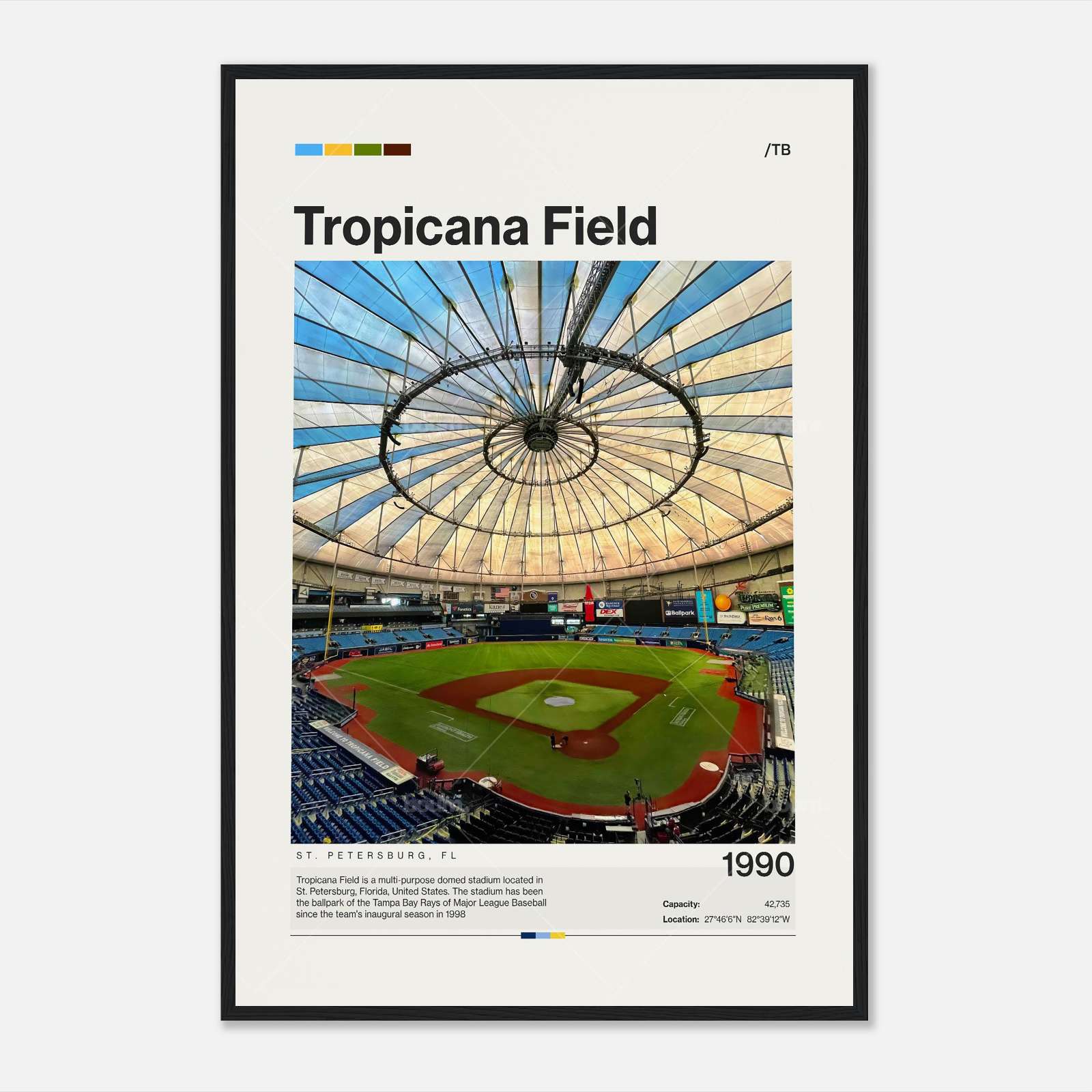 Tropicana Field Poster, Sports Poster, Full-Size Poster, Ready to Hang ...