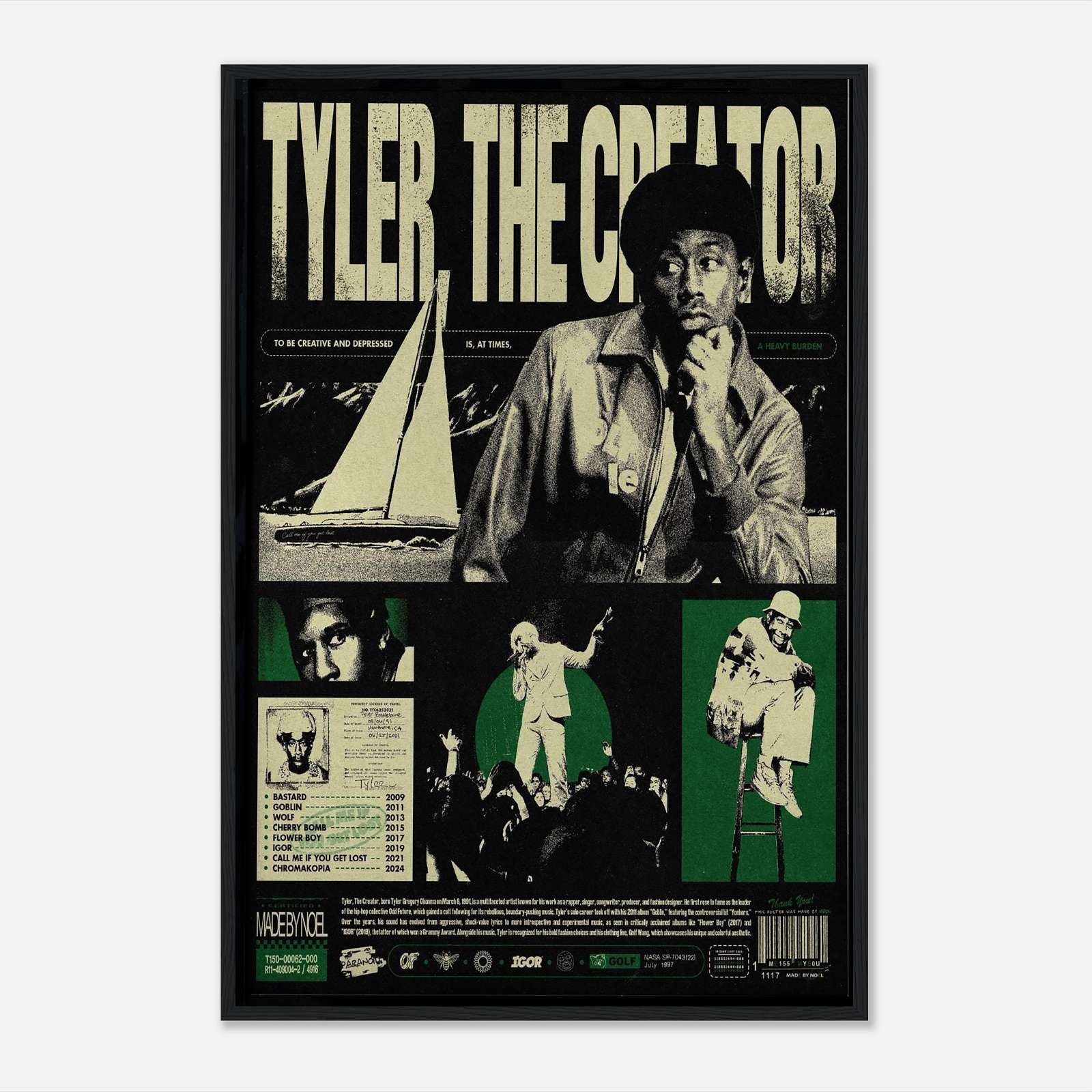 Tyler The Creator Chromakopia Poster Chromakopia Album Poster Different ...