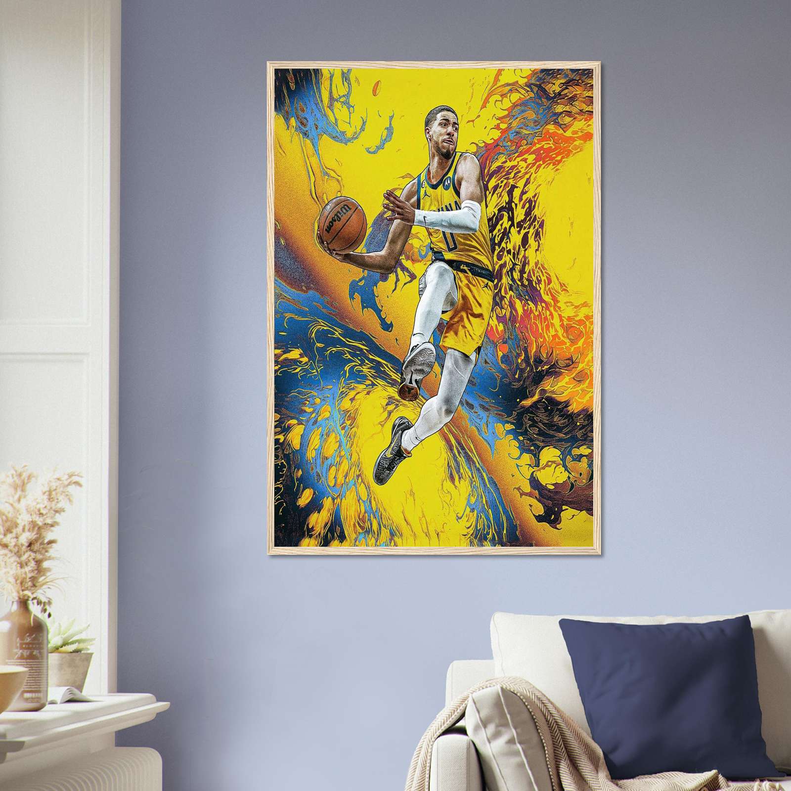 Tyrese Haliburton Poster, Sports Poster, Basketball Player Poster, Full ...